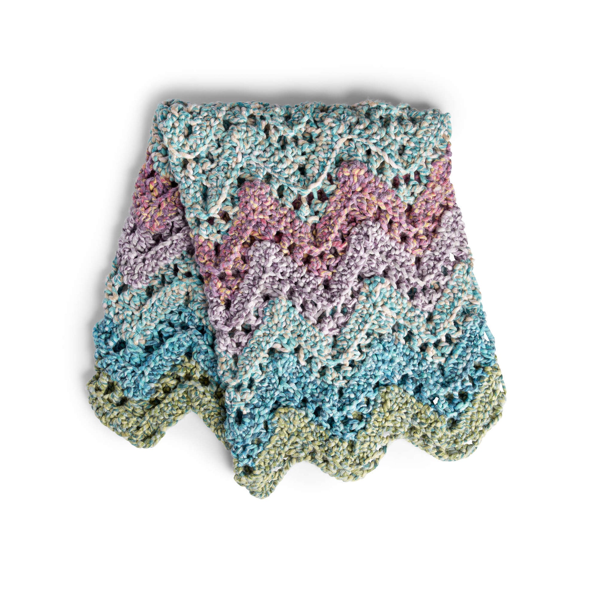 Free Easy Bernat Peaks & Valleys Blanket Crochet Pattern | Yarnspirations