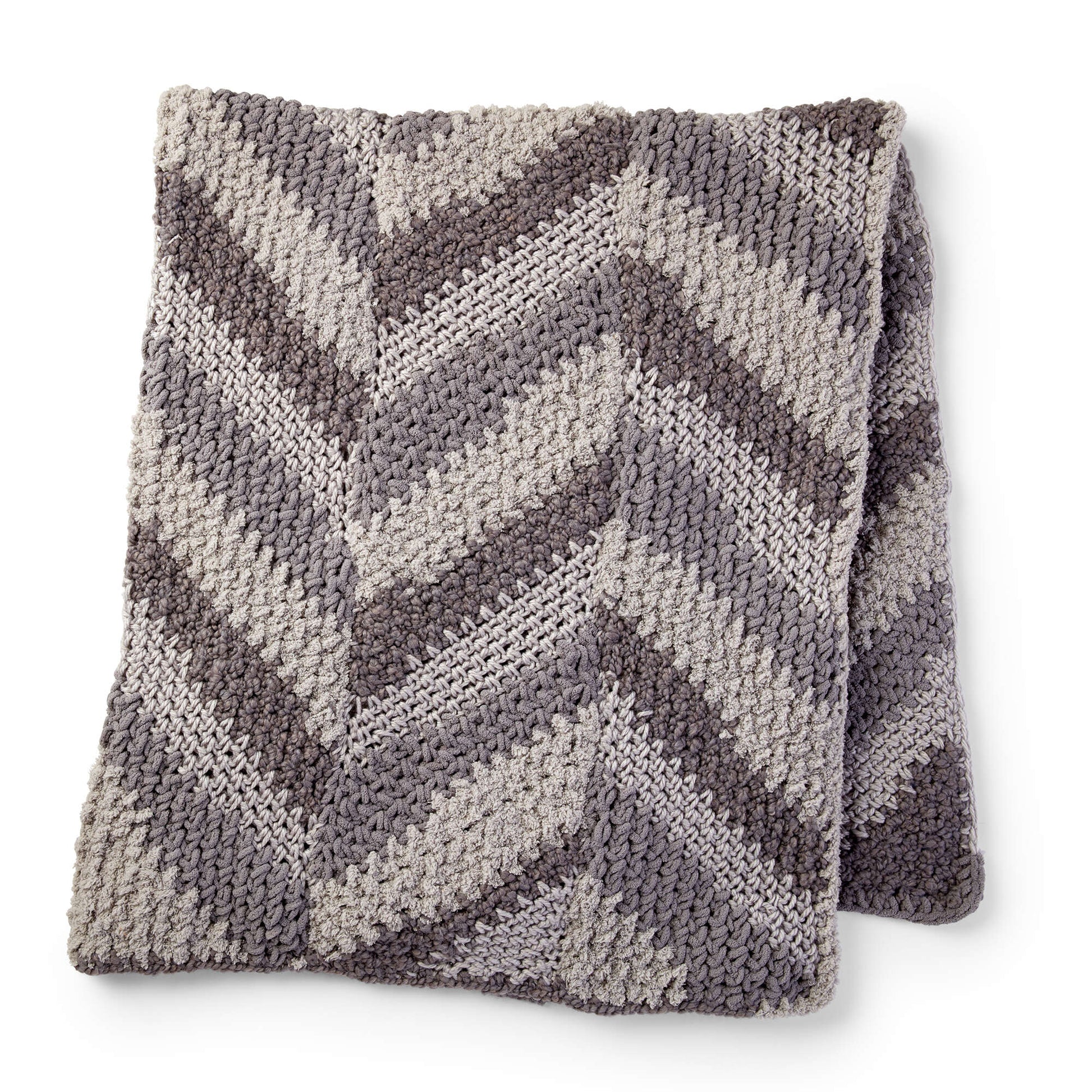 Free Easy Bernat Chevron Panels Blanket Crochet Pattern | Yarnspirations