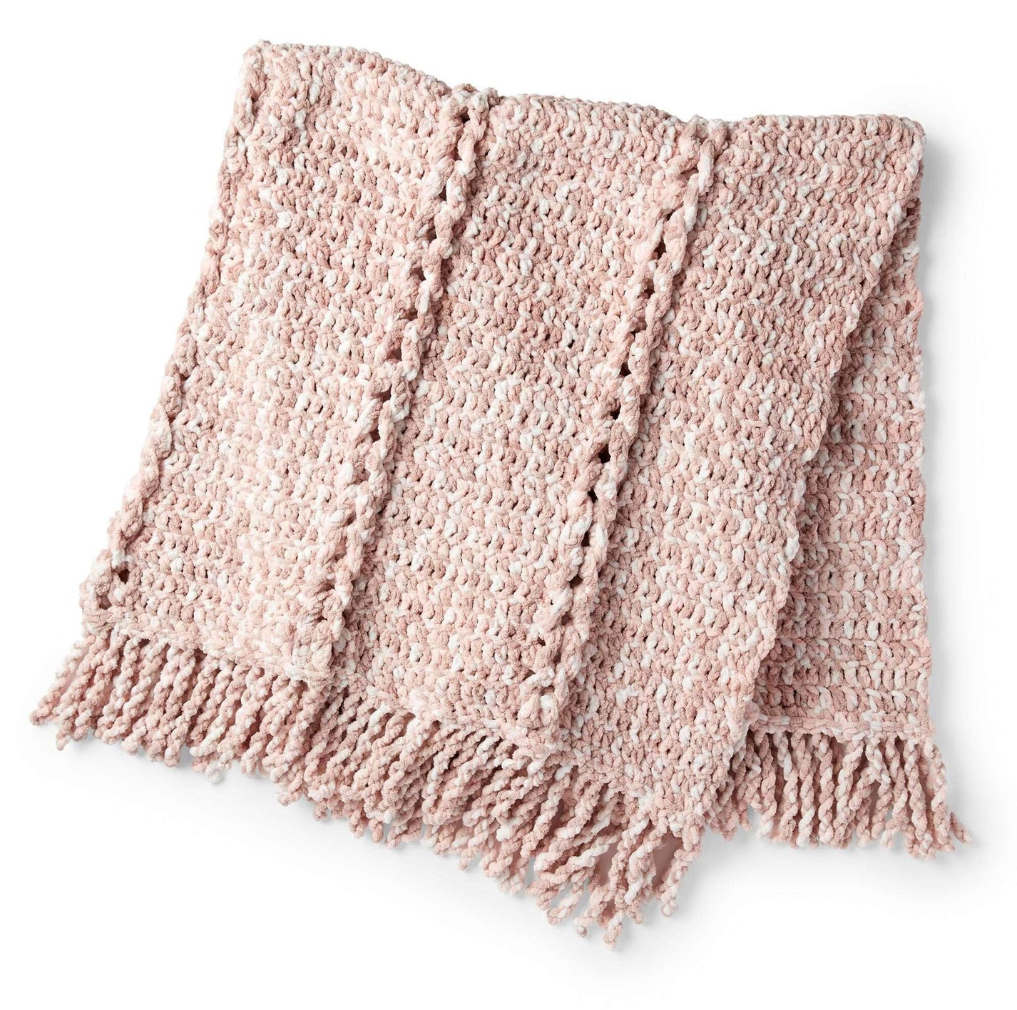 Free Easy Bernat Twisting Braid Blanket Crochet Pattern | Yarnspirations