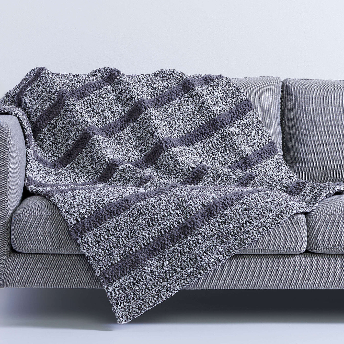 Bernat Speckle Stripes Crochet Blanket | Yarnspirations