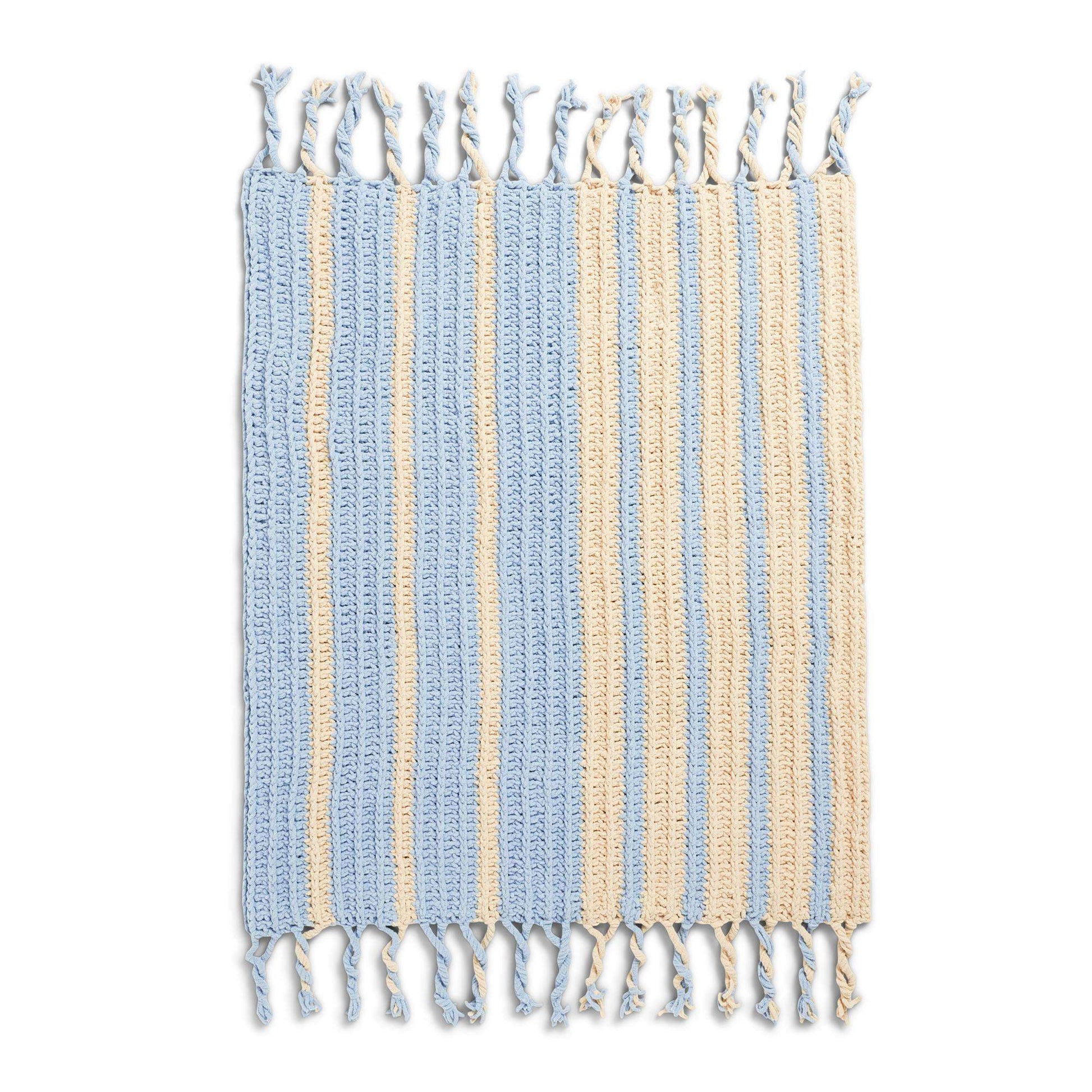 Free Easy Bernat Vertical Ridges Blanket Crochet Pattern | Yarnspirations