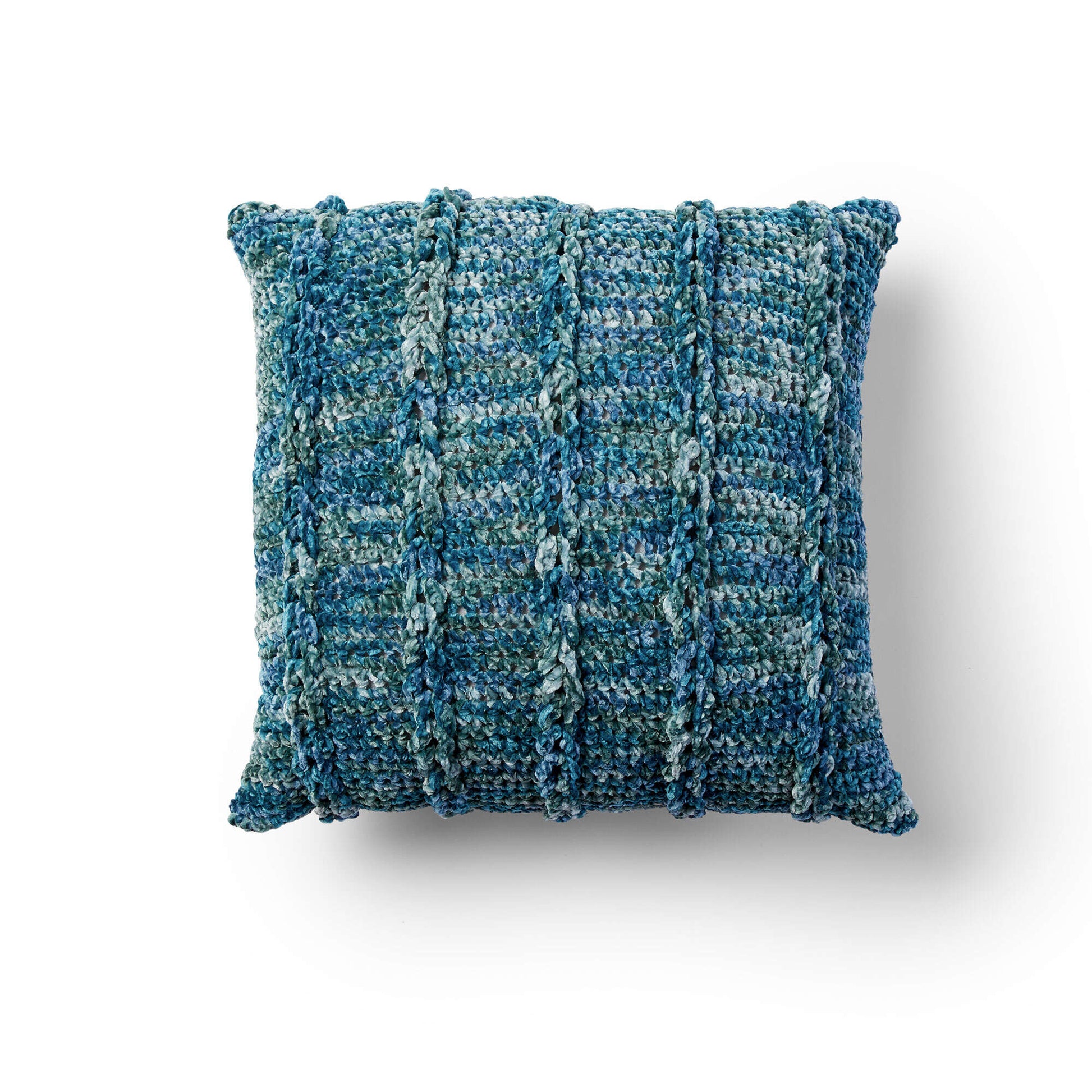 Free Easy Bernat Braidy Bunch Pillow Crochet Pattern | Yarnspirations
