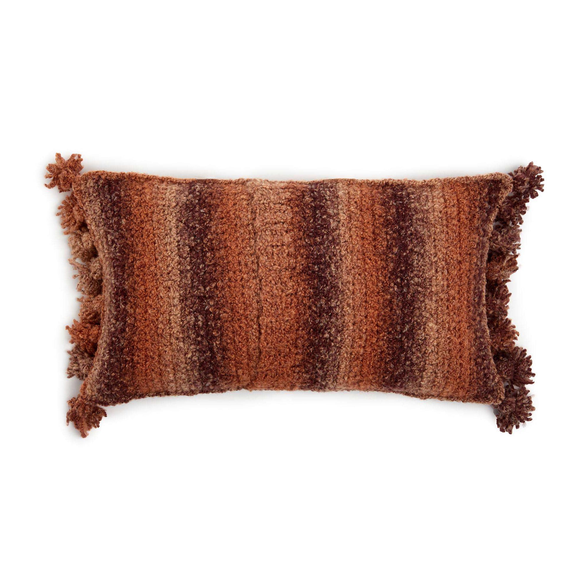 Free Beginner Bernat Boucle Texture Pillow Crochet Pattern | Yarnspirations