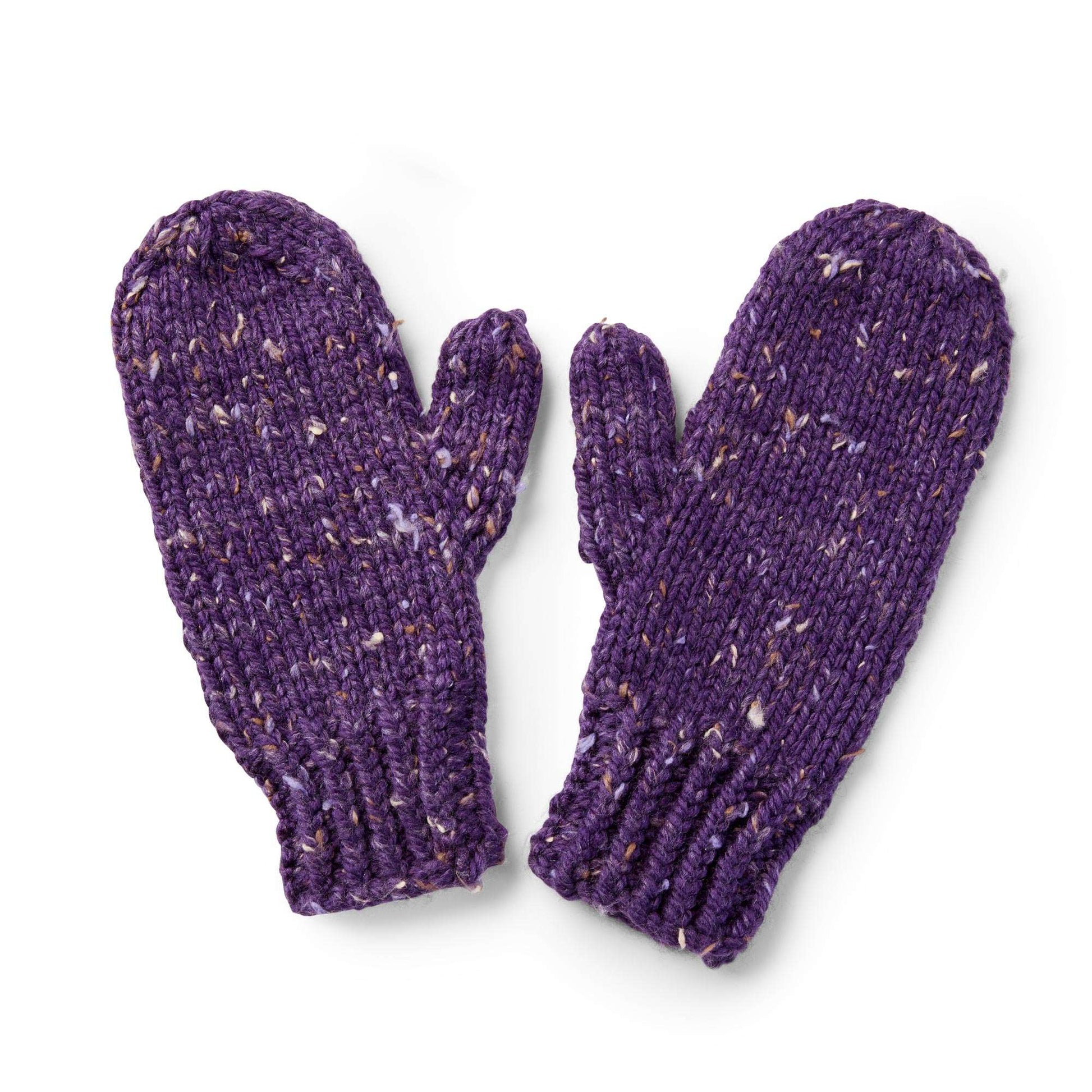 Free Bernat Cozy Mittens Knitting Pattern | Yarnspirations