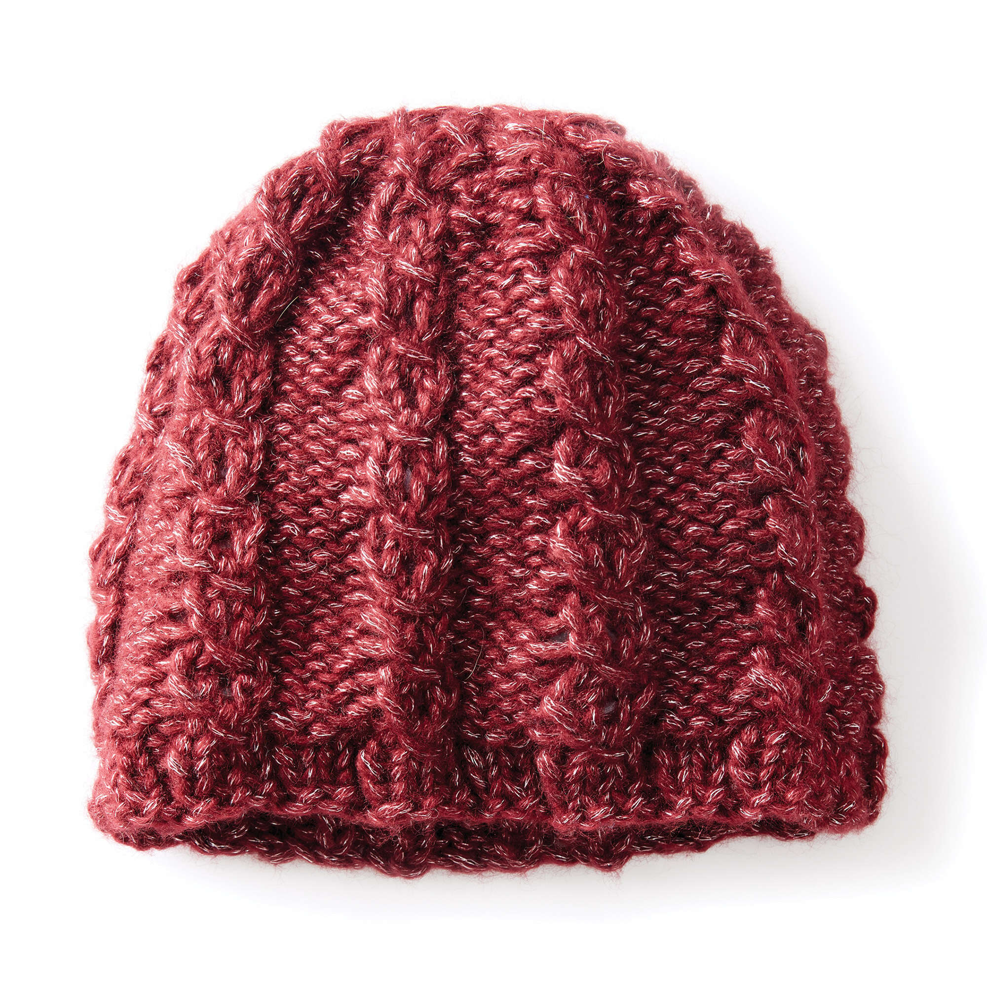 Free Bernat Shining Swirls Hat Knitting Pattern | Yarnspirations