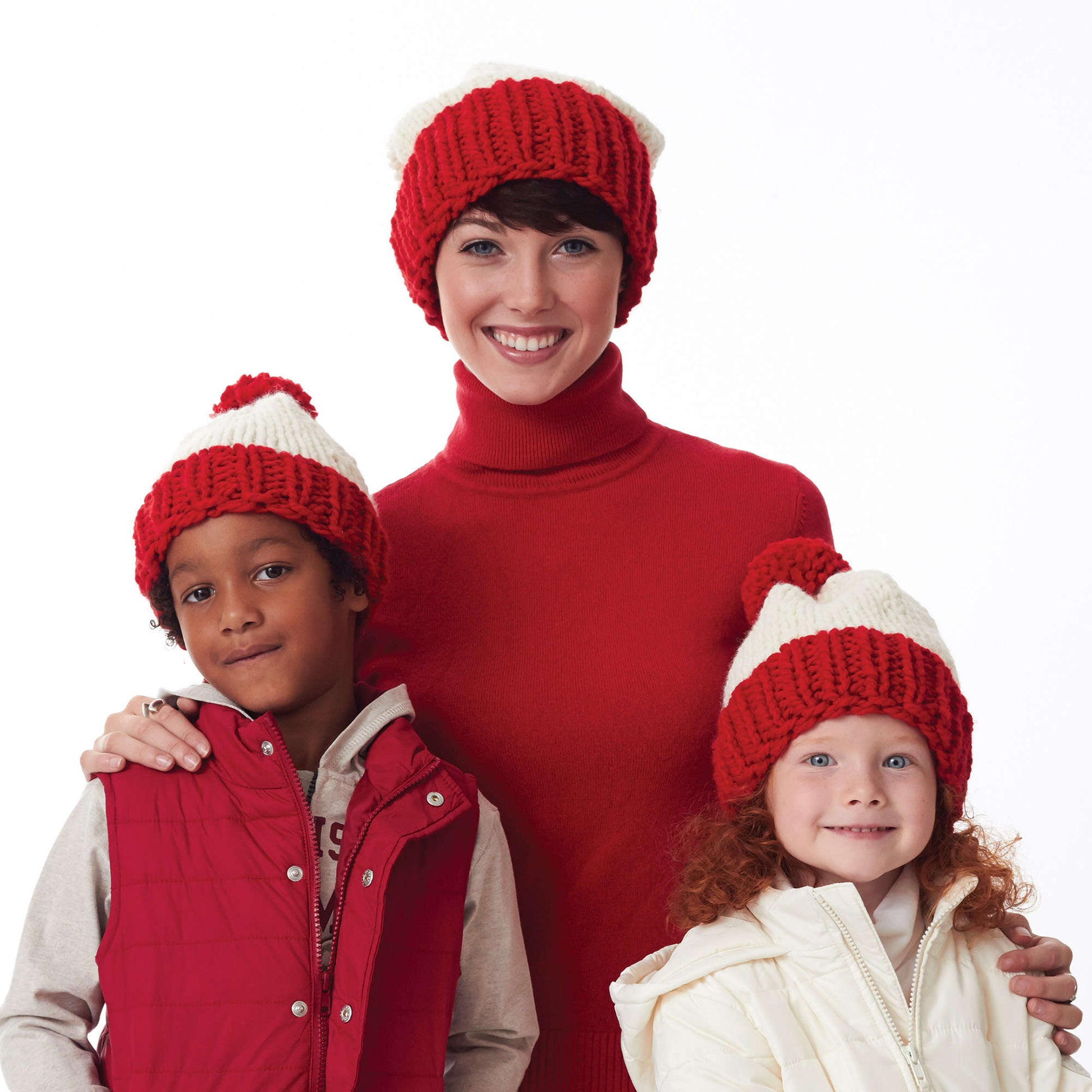 Free Bernat Winter Ready Hats Knitting Pattern | Yarnspirations