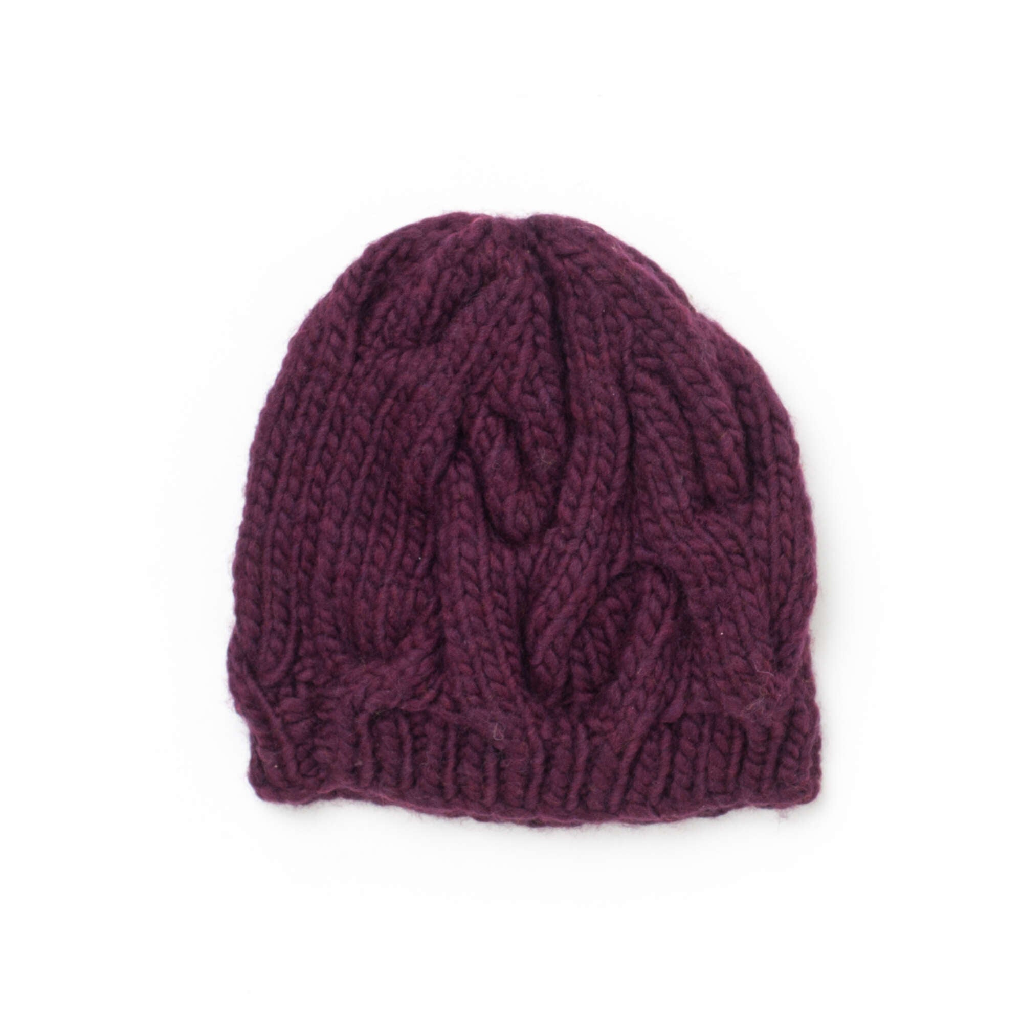 Free Bernat Roving Knit Cable Hat Pattern | Yarnspirations