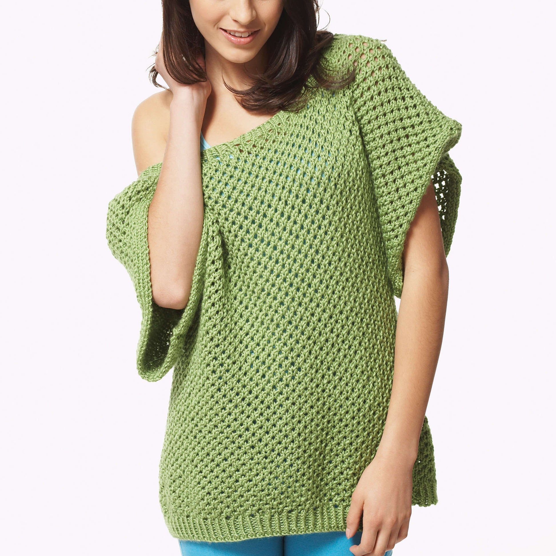 Free Easy Bernat Mesh Top Knitting Pattern | Yarnspirations