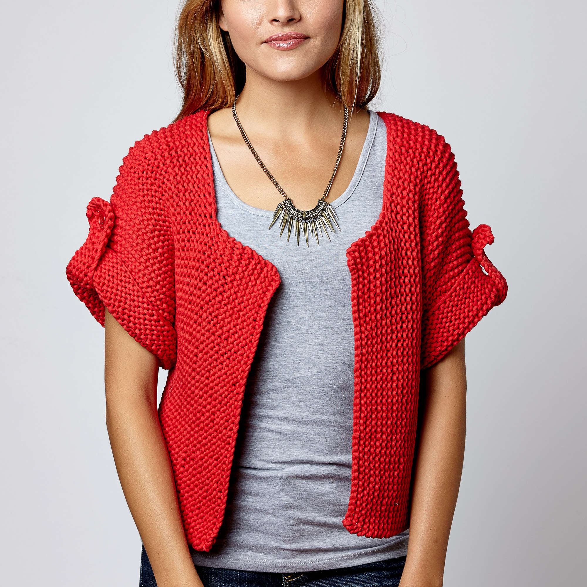 Free Bernat Side Street Knit Cardigan Pattern | Yarnspirations