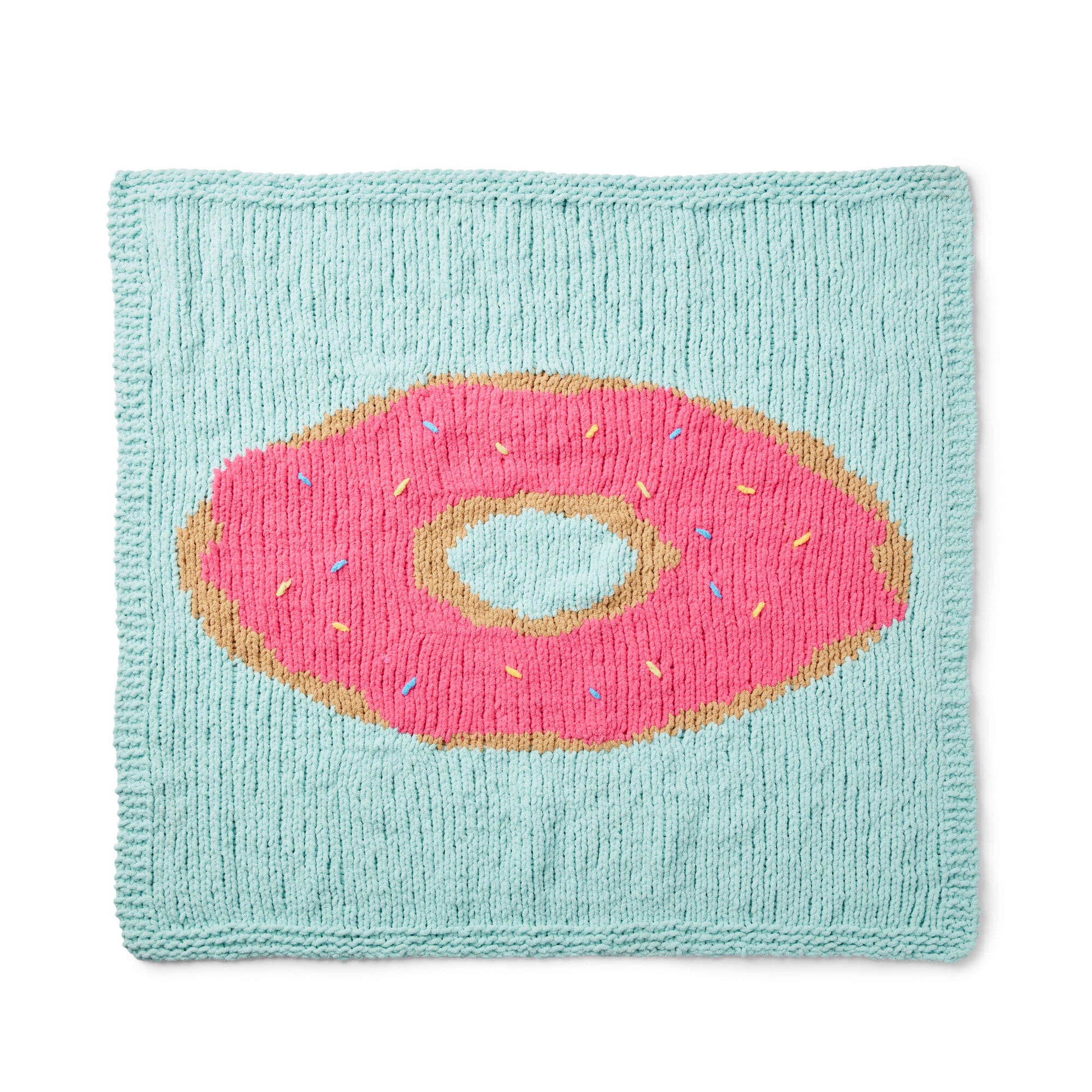 Bernat Knit Donut Blanket | Yarnspirations