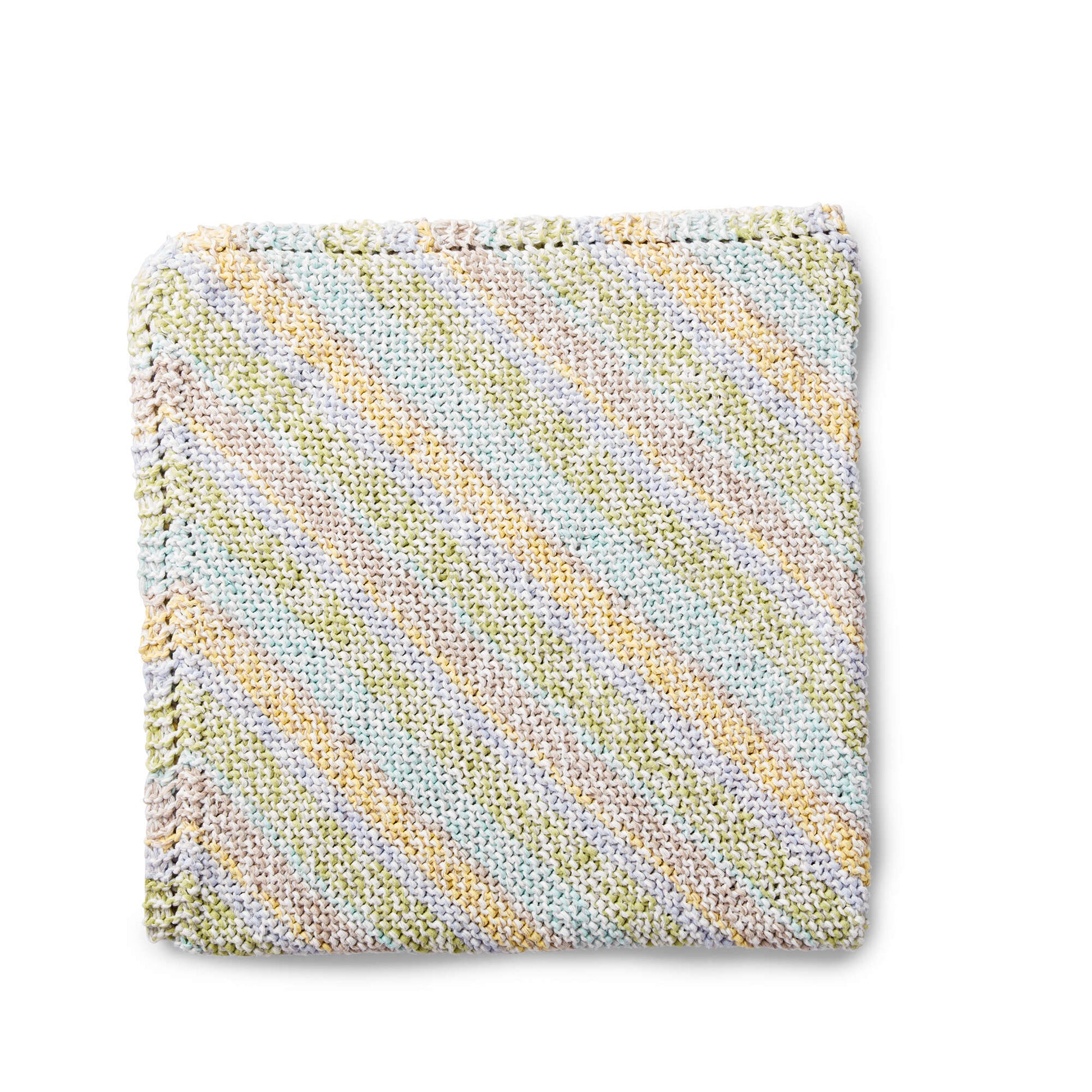 Free Easy Bernat Diagonal Stripes Baby Blanket Knitting Pattern ...