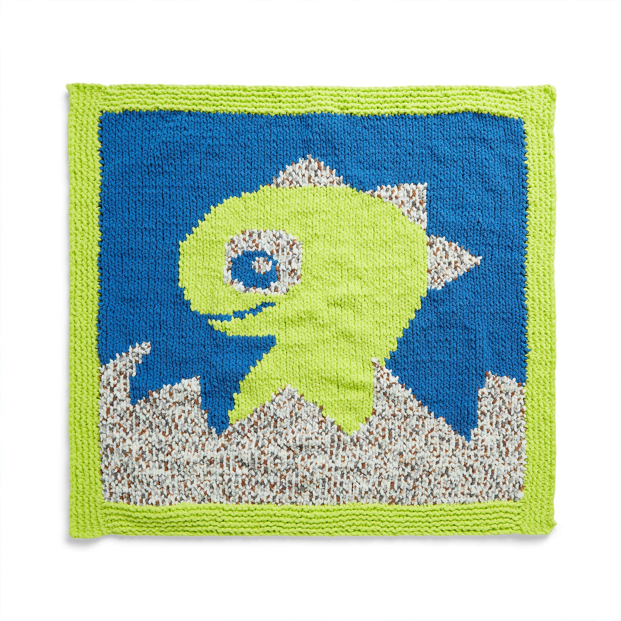 Free Bernat Dino Hatch Blanket Knitting Pattern | Yarnspirations