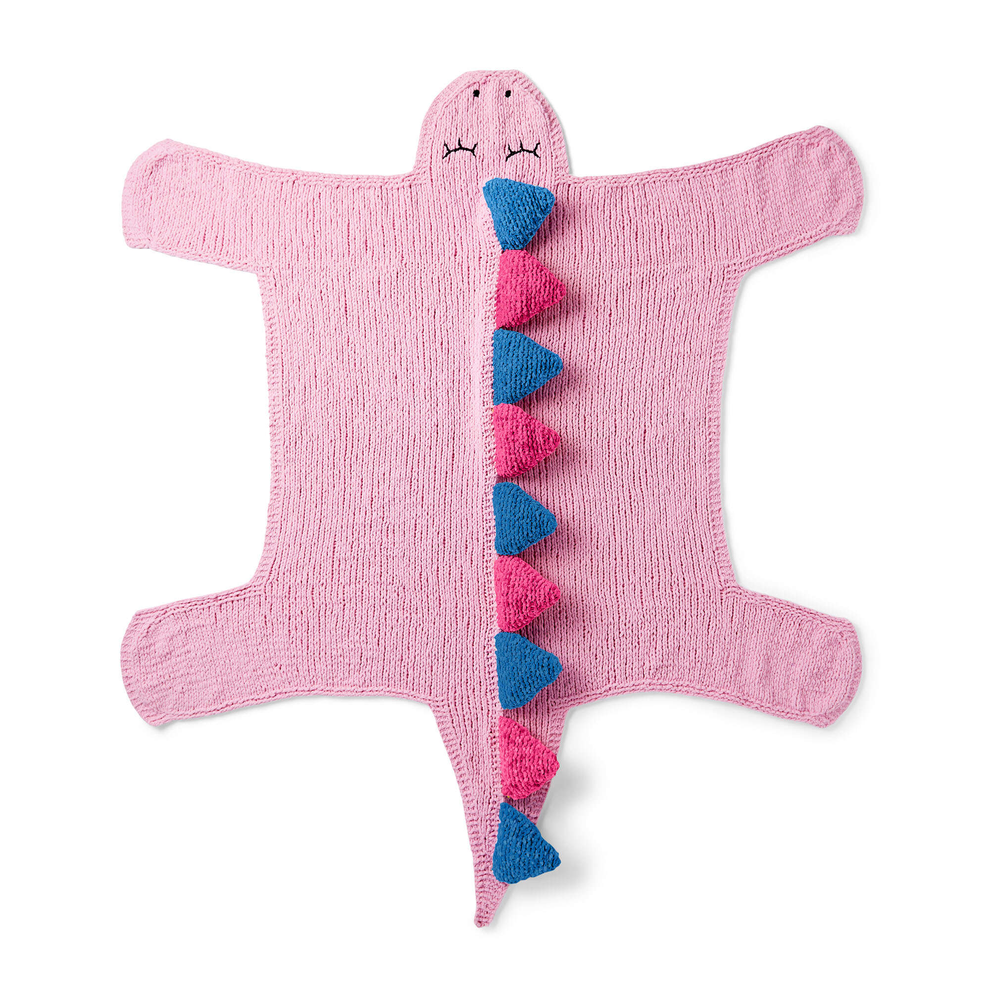 Free Easy Bernat Dino-Snores Blanket Knitting Pattern | Yarnspirations