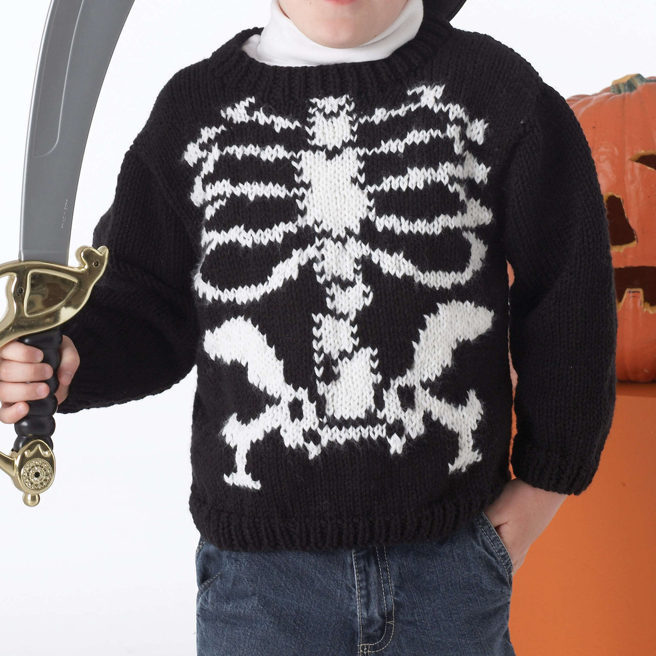 Free Bernat Skeleton Sweater Knitting Pattern | Yarnspirations