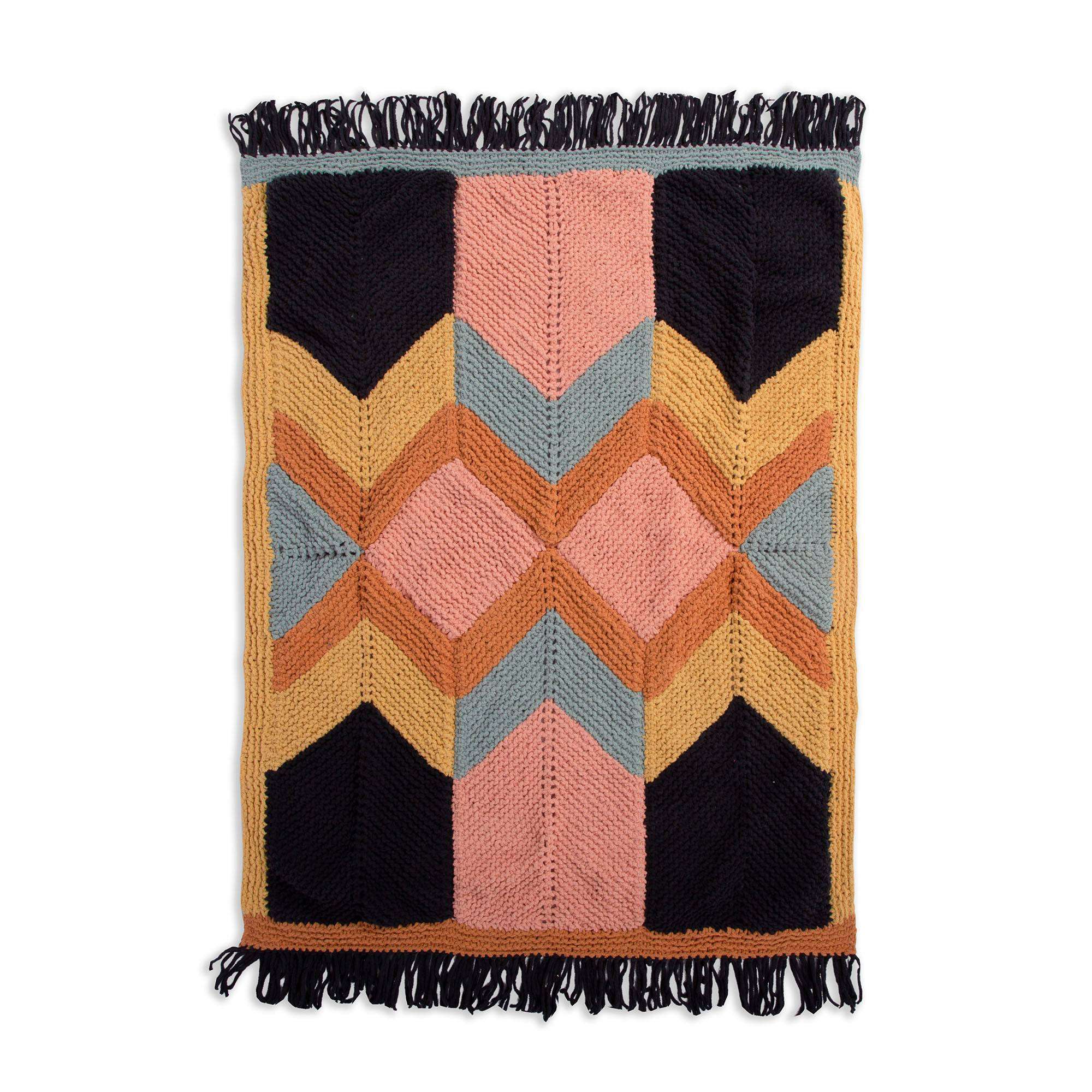 Free Easy Bernat Pretty Puzzle Points Blanket Knitting Pattern ...