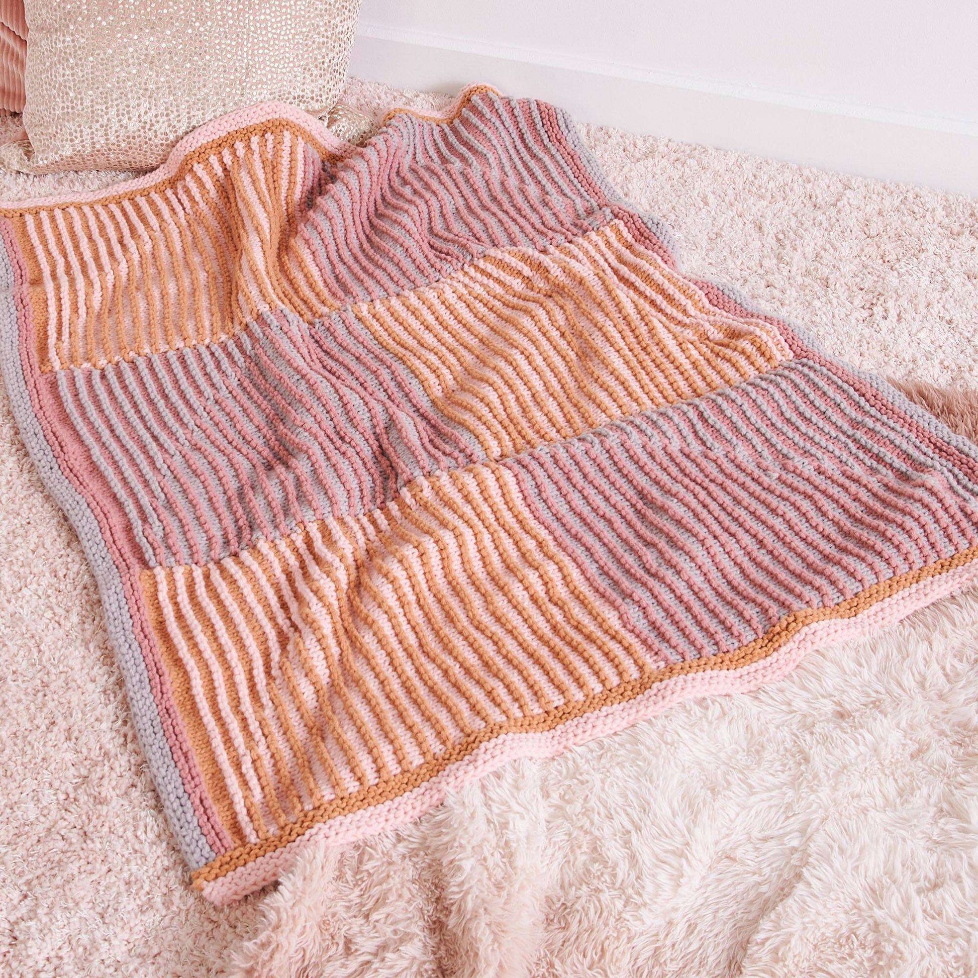 Free Easy Bernat Illusion Blanket Knitting Pattern | Yarnspirations