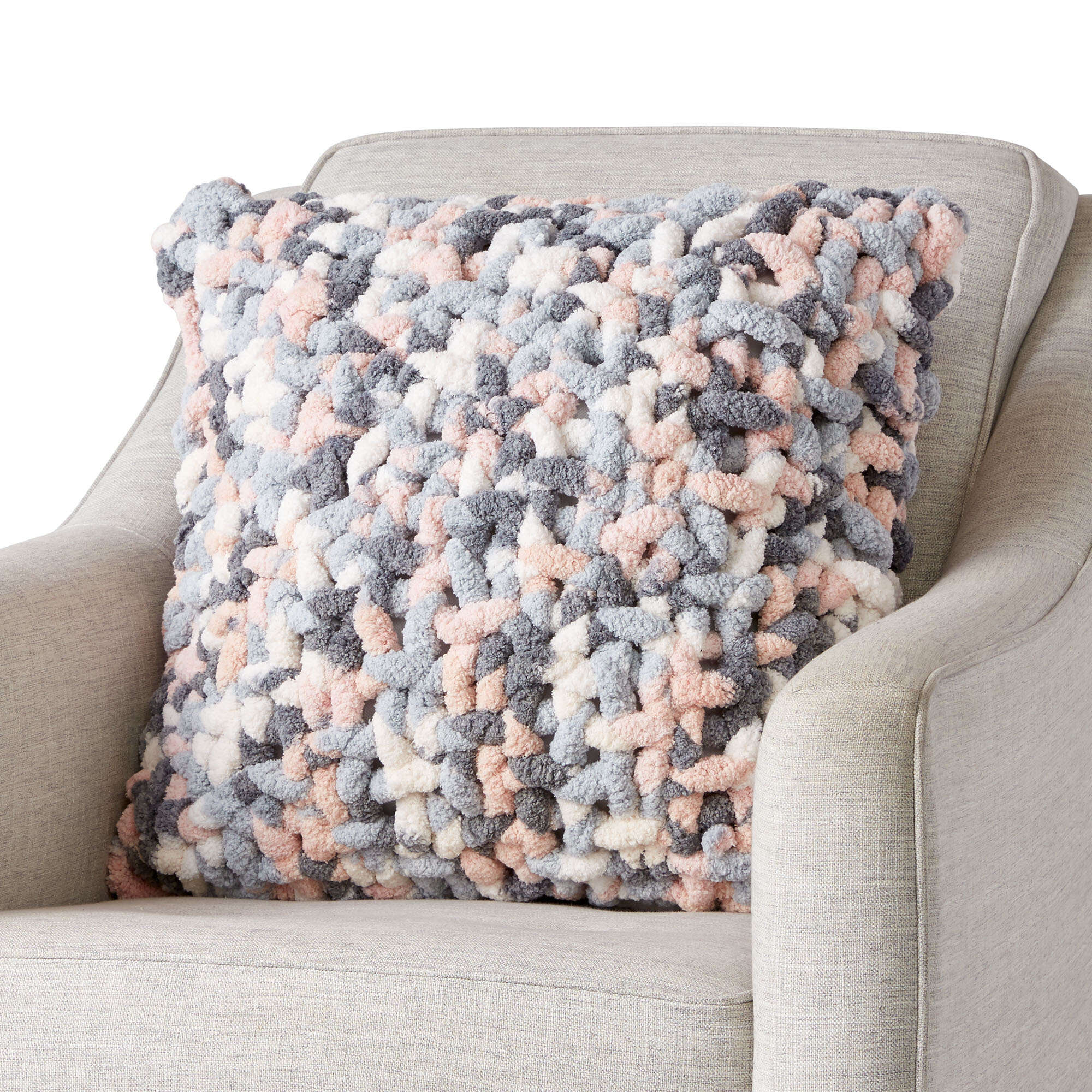 Free Beginner Bernat Sowing Seeds Pillow Knitting Pattern | Yarnspirations