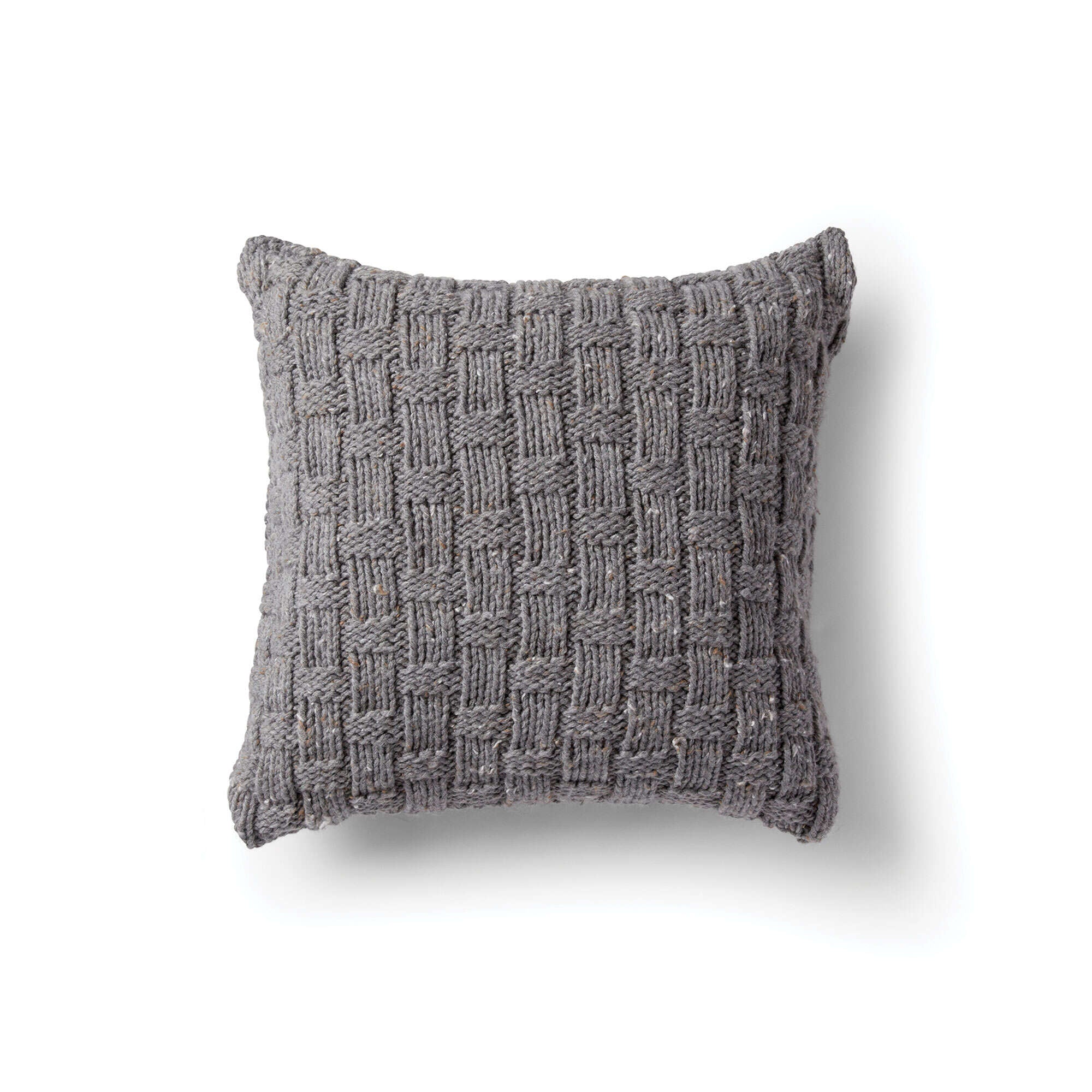 Free Easy Bernat Woven Stitch Pillow Knitting Pattern | Yarnspirations