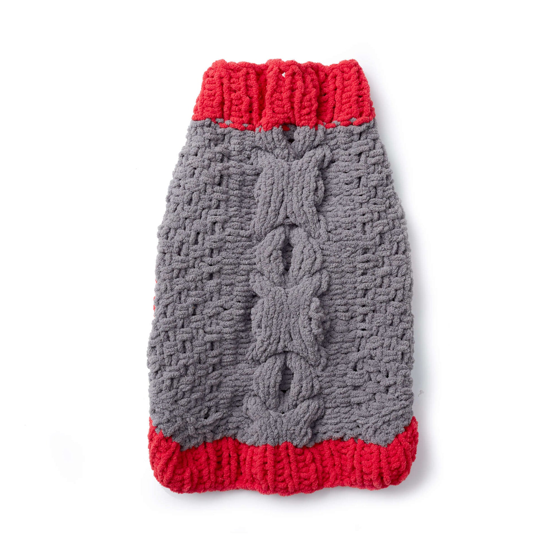 Free Bernat Bones & Biscuits Dog Coat Knitting Pattern | Yarnspirations