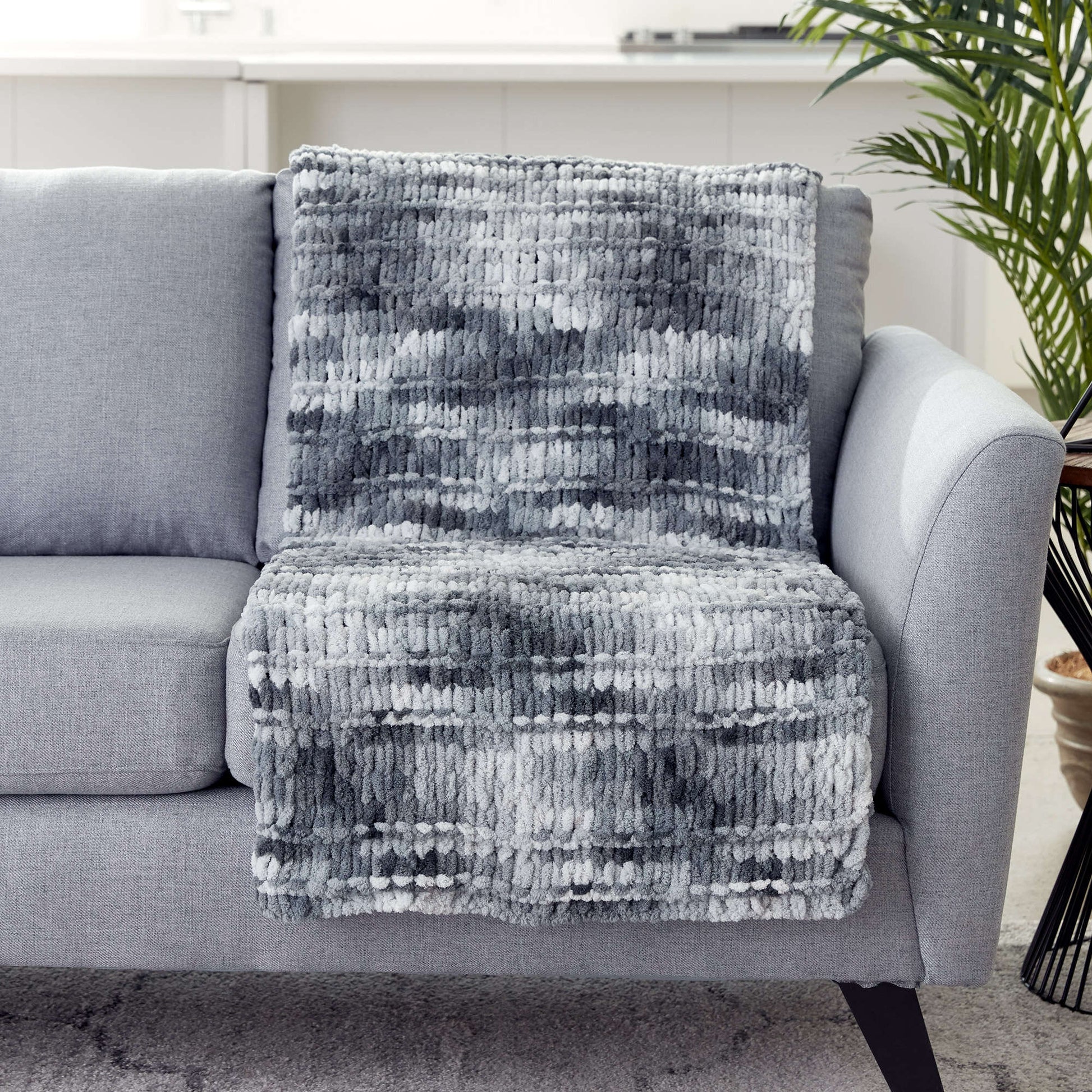 Free Easy Bernat Alize EZ Spaced Garter Ridge Blanket Craft Pattern ...