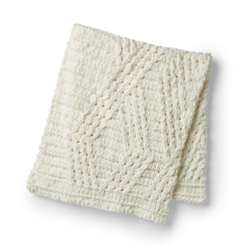 Free Bernat Alize Twisted Stitch EZ Blanket Craft Pattern | Yarnspirations