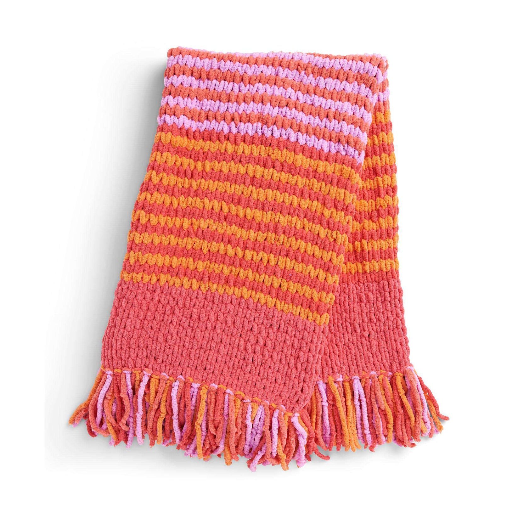 Free Easy Bernat EZ Drawing the Line Blanket Craft Pattern | Yarnspirations