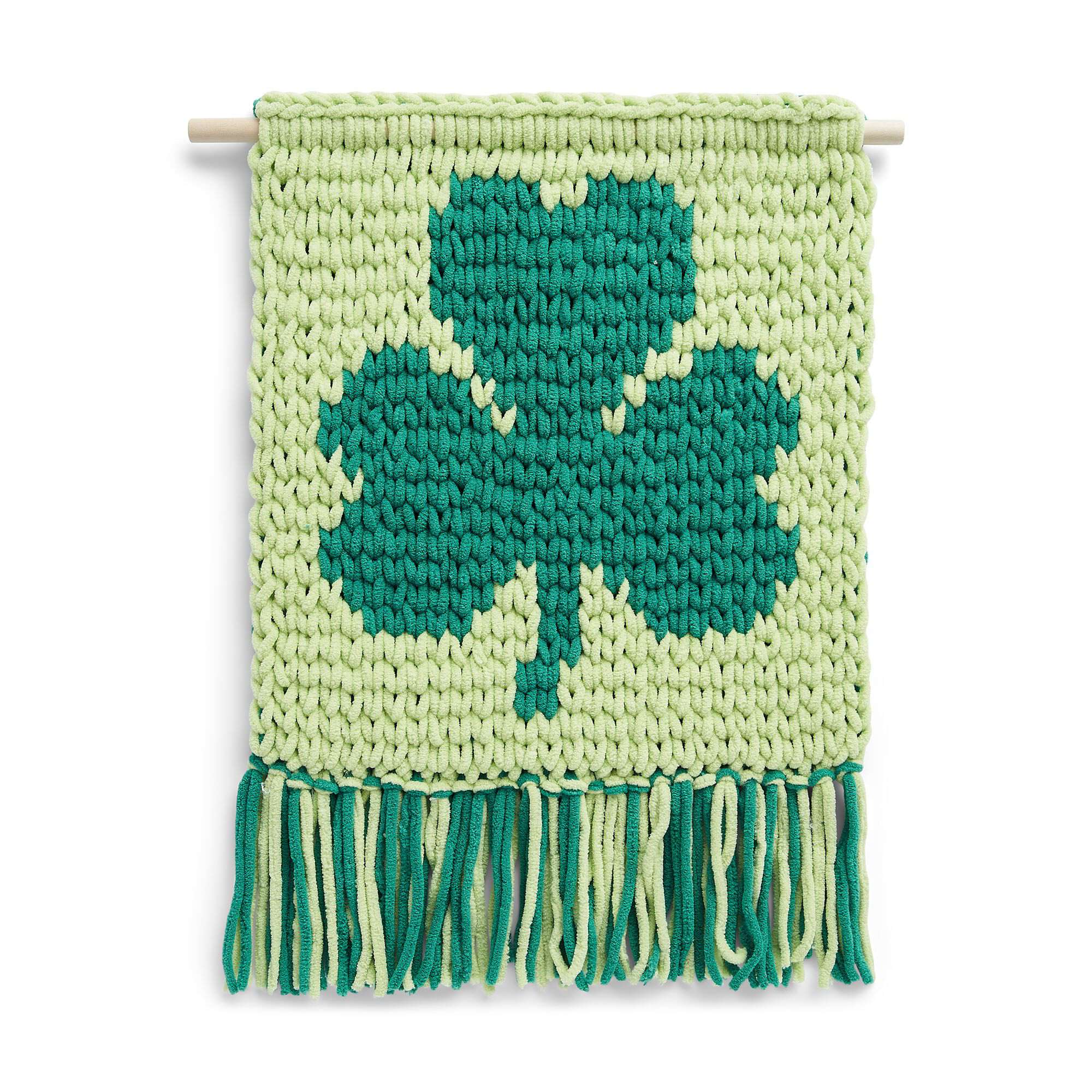 Free Beginner Bernat EZ Graph It Shamrock Wall Hanging Craft Pattern ...