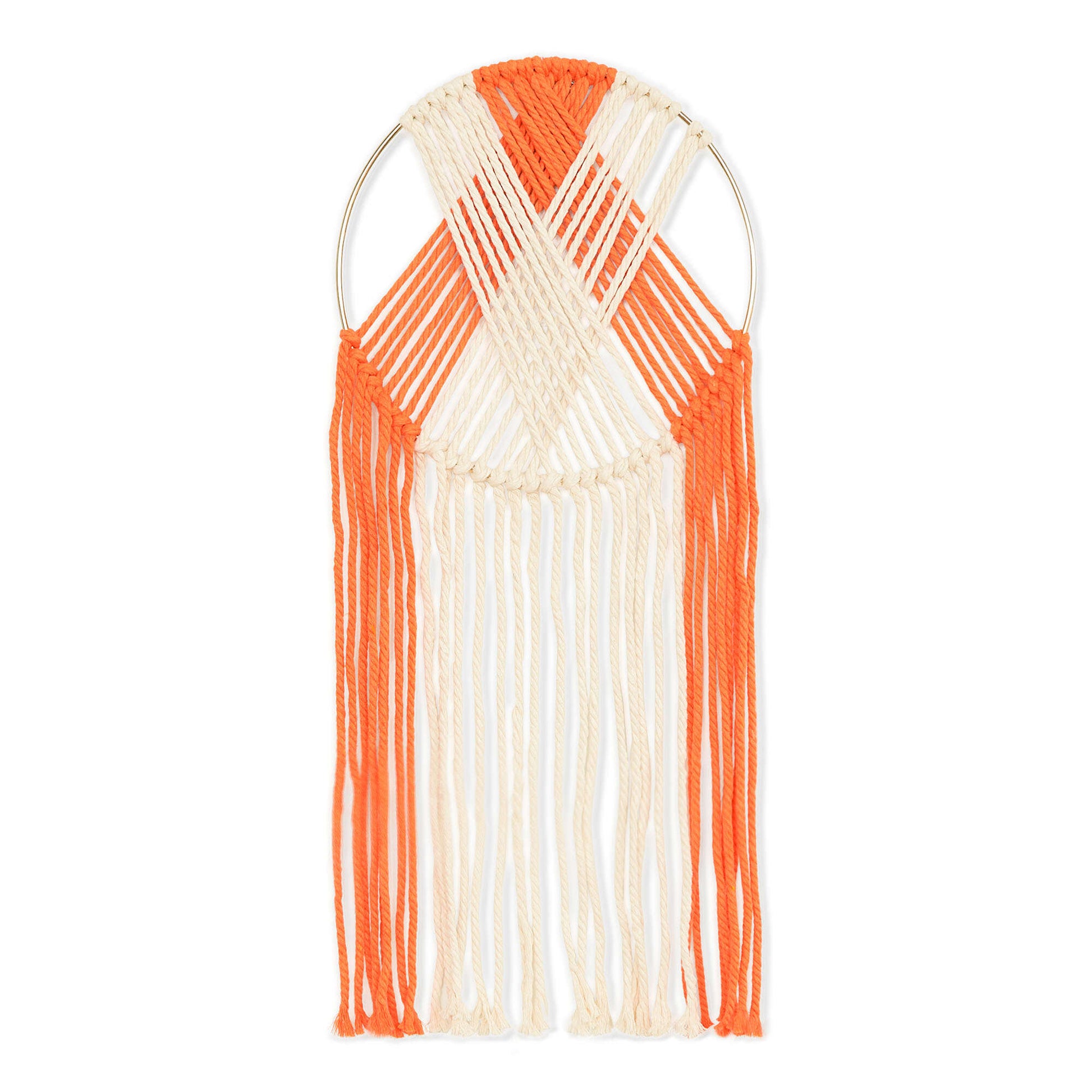 Free Easy Bernat Geo Stripe Macramé Wall Hanging Craft Pattern ...