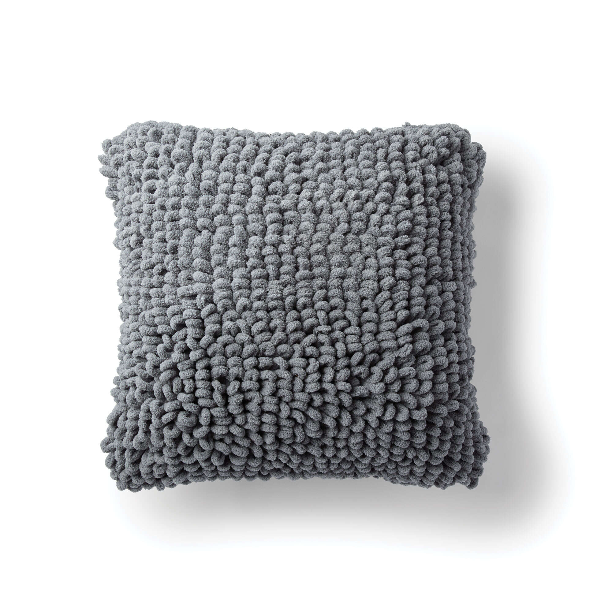 Free Easy Bernat Alize EZ Loopy Pillow Craft Pattern | Yarnspirations