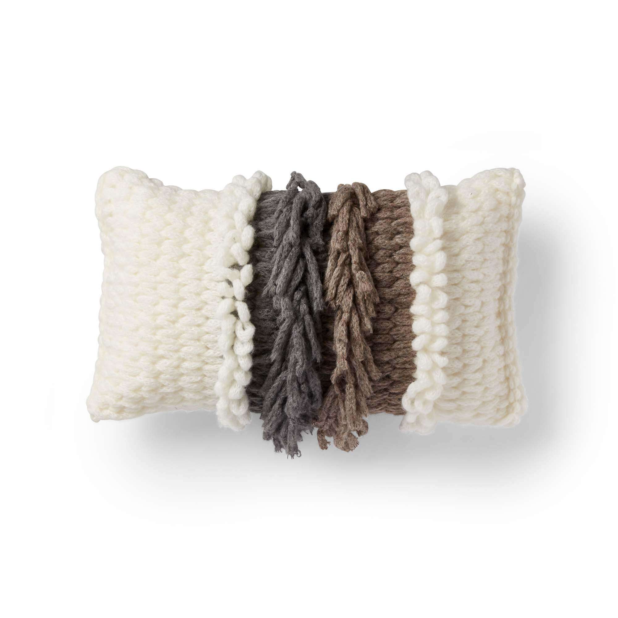 Free Easy Bernat Let's Fringe EZ Pillow Craft Pattern | Yarnspirations