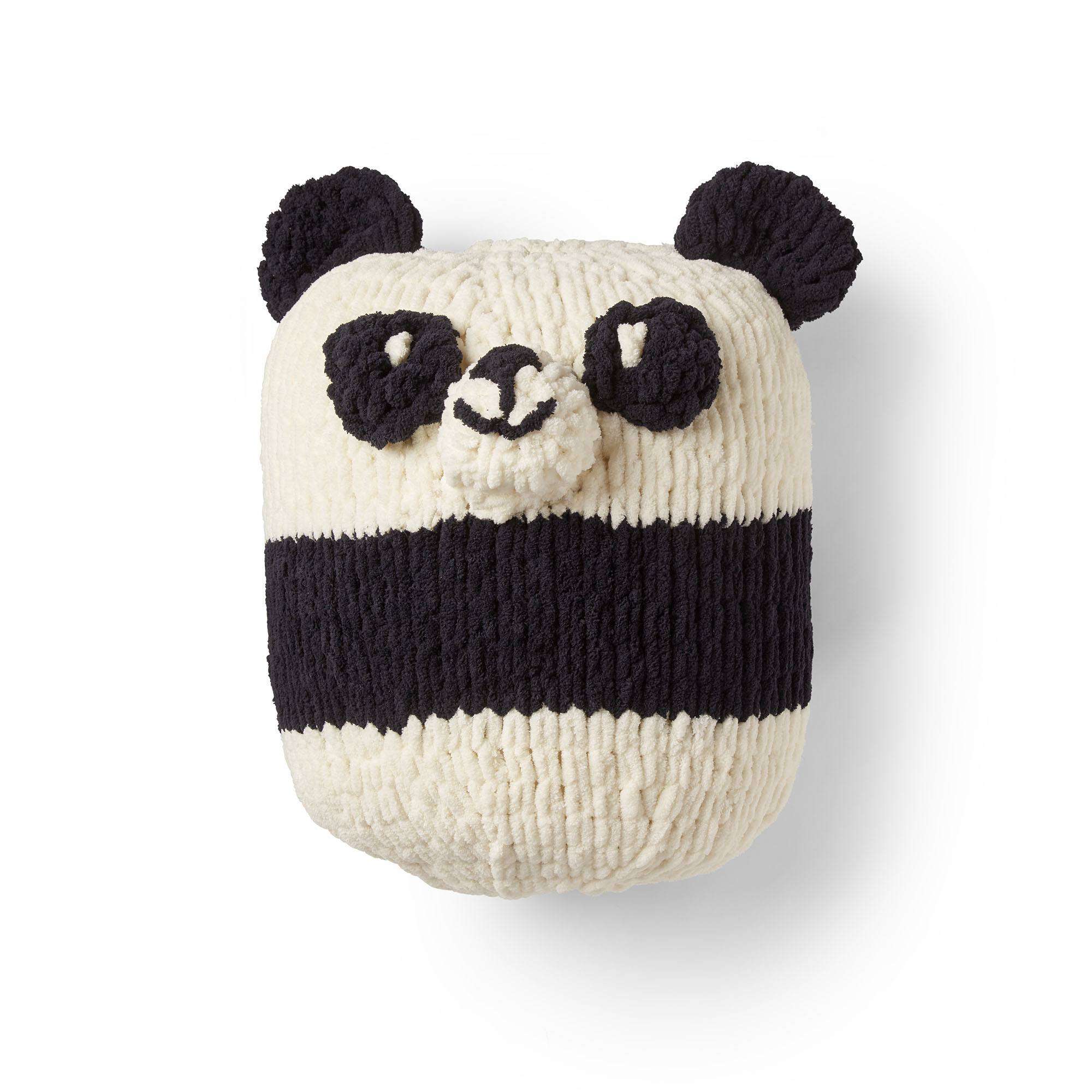 Free Beginner Bernat Alize EZ Panda Pillow Craft Pattern | Yarnspirations