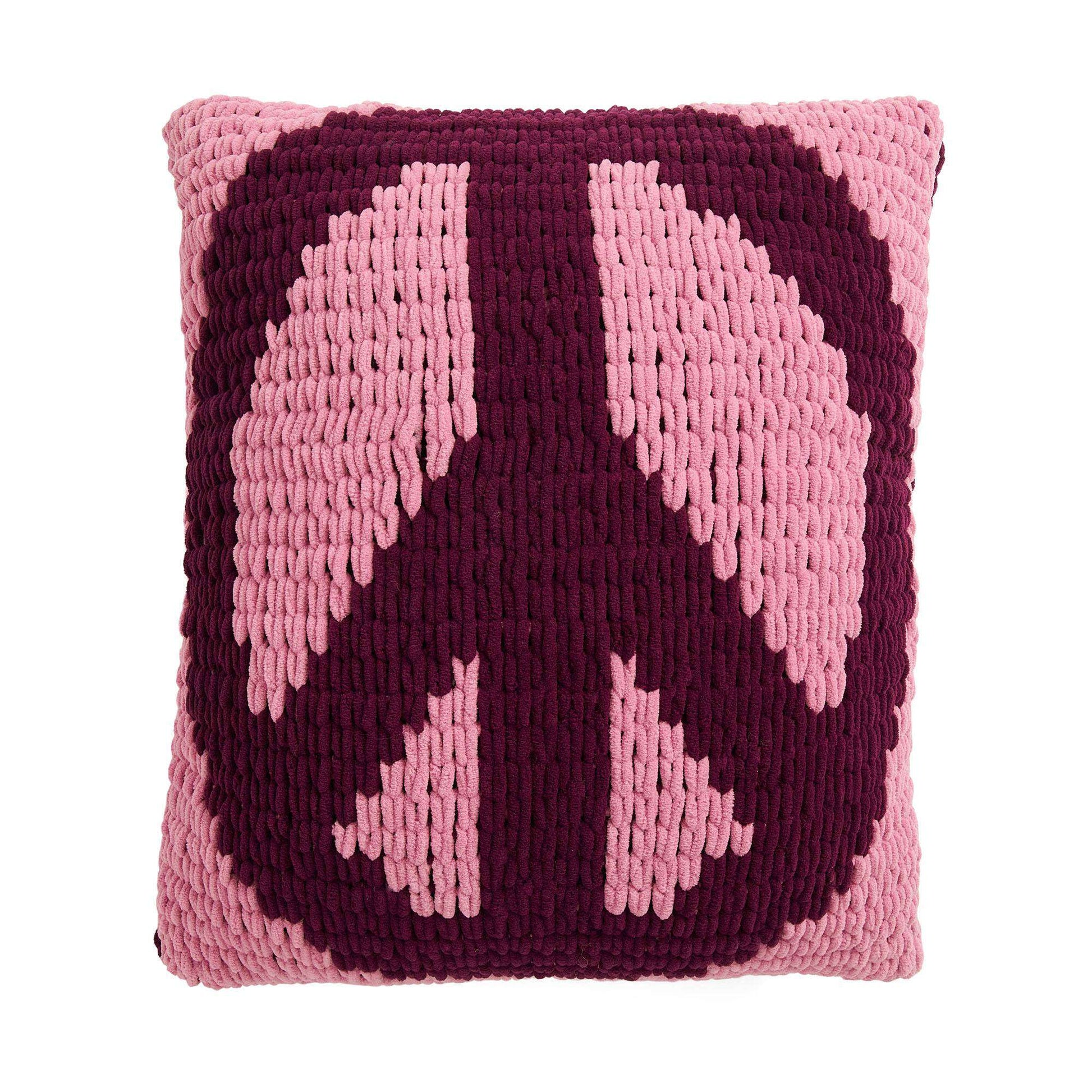 Bernat EZ Peace Sign Pillow | Yarnspirations