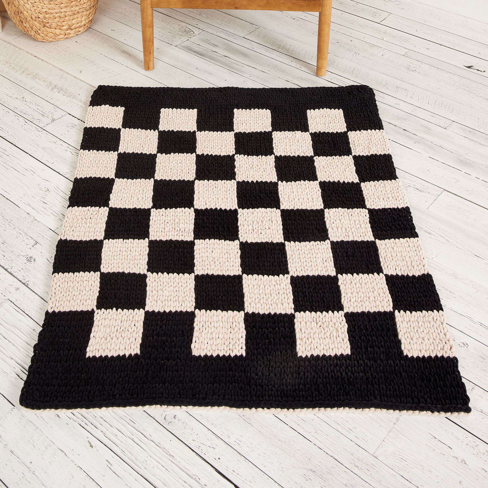 Free Easy Bernat EZ Graph It Checkerboard Rug Craft Pattern ...