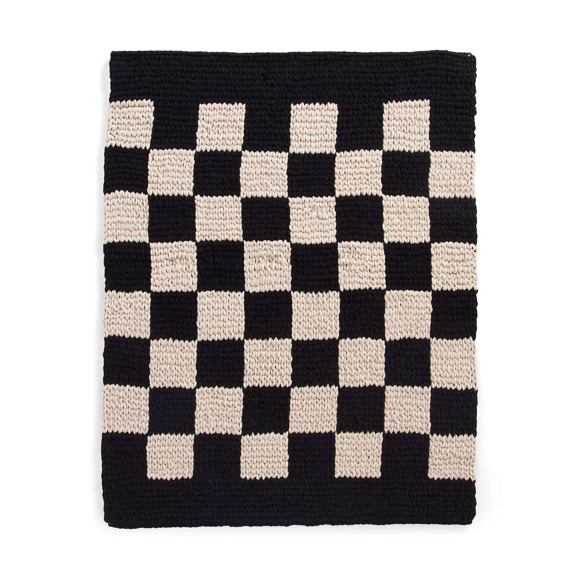 Free Easy Bernat EZ Graph It Checkerboard Rug Craft Pattern ...
