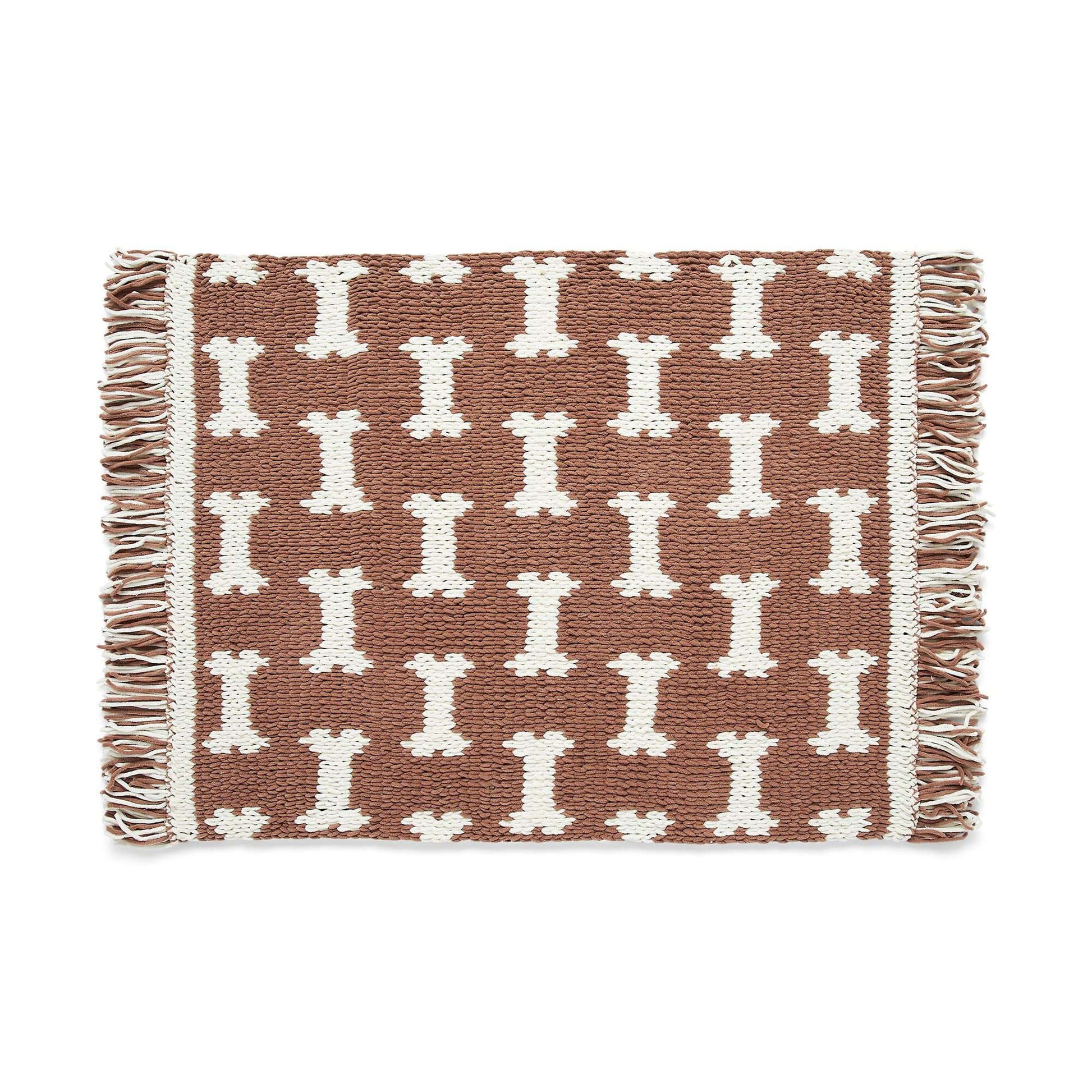 Bernat EZ Graph It Dog Bone Rug | Yarnspirations