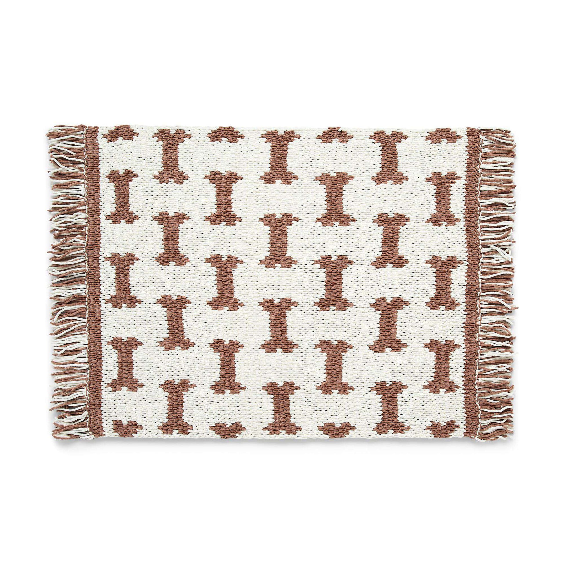 Bernat EZ Graph It Dog Bone Rug | Yarnspirations