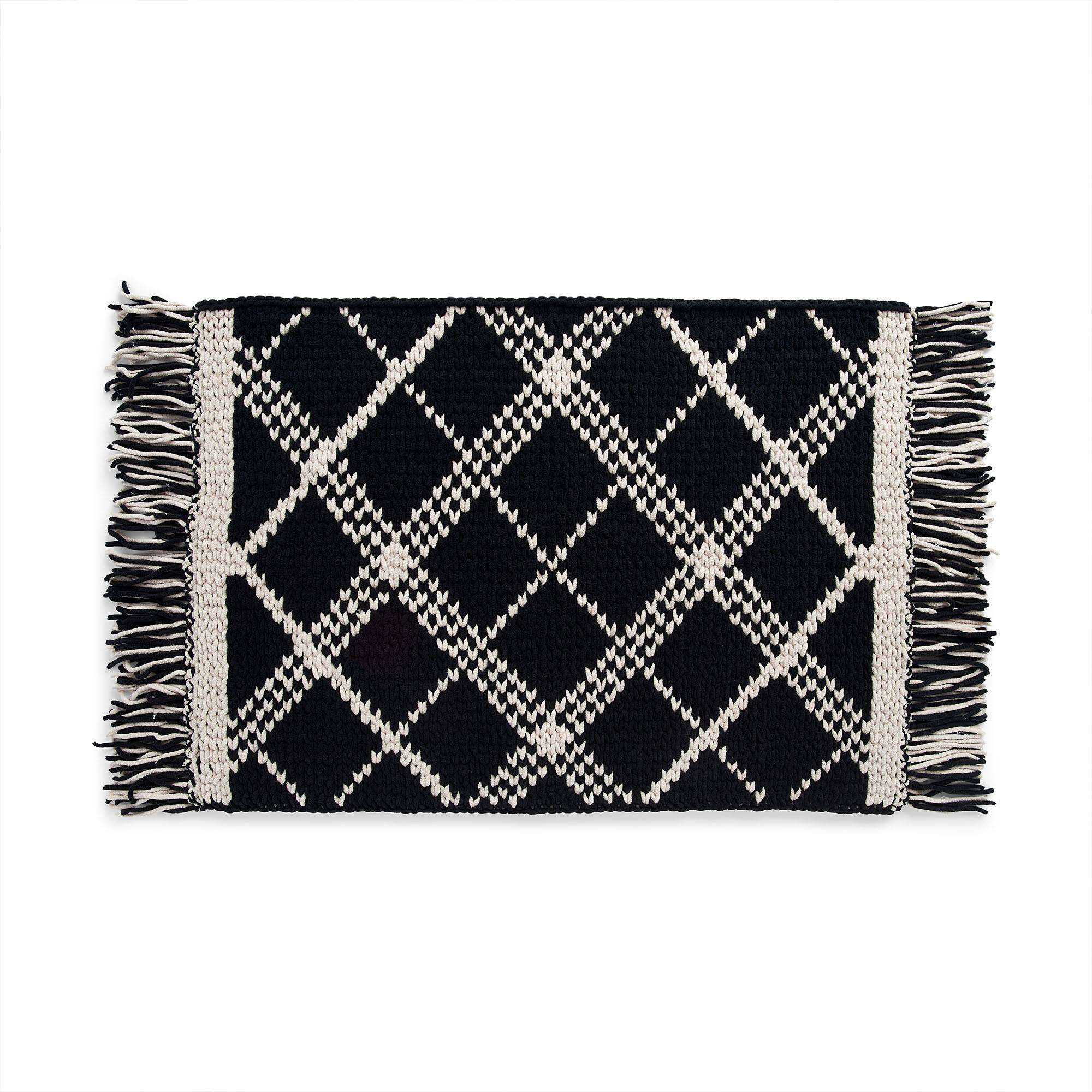 Free Beginner Bernat EZ Graph It Off Kilter Rug Craft Pattern ...