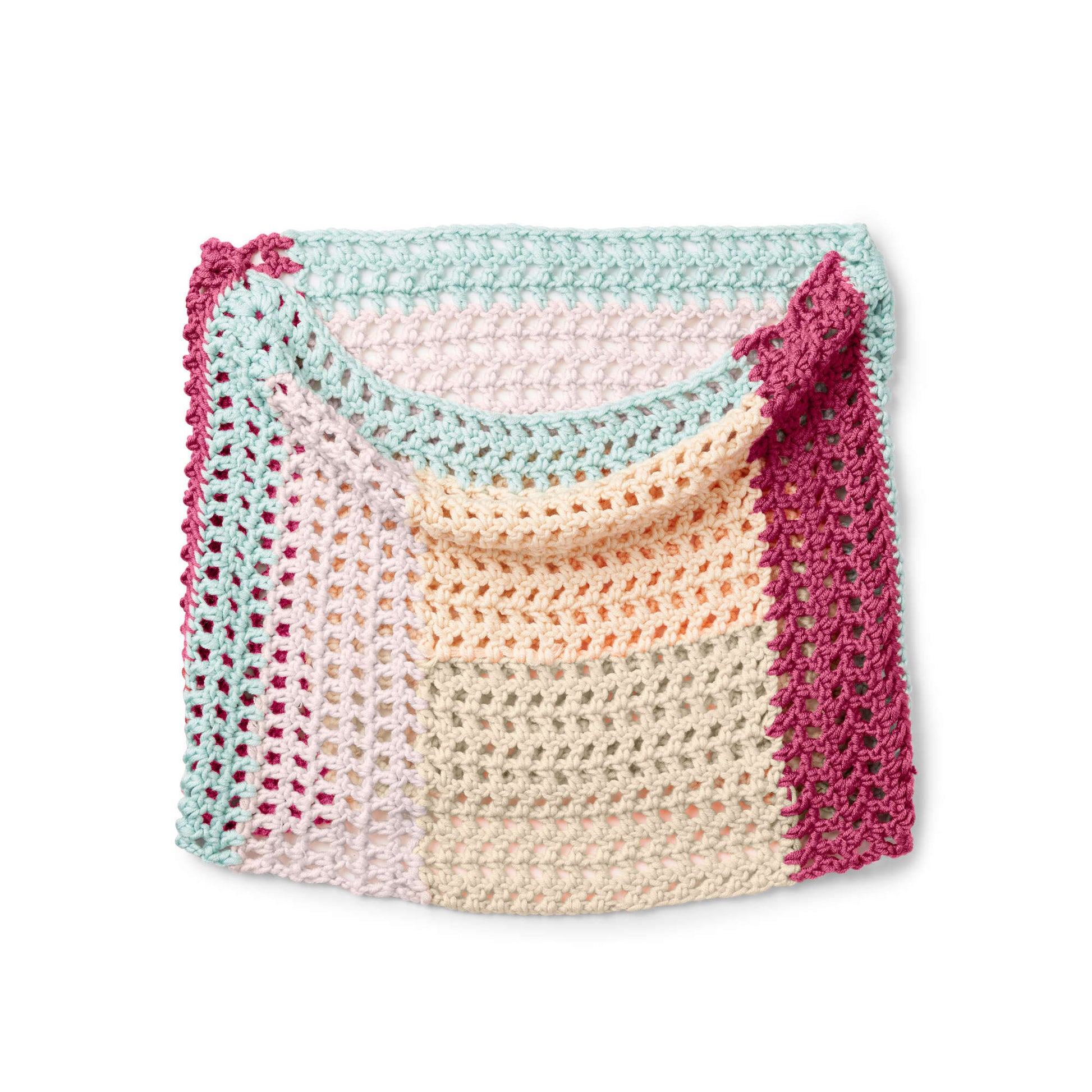 Caron X Pantone Color Block Crochet Cowl | Yarnspirations