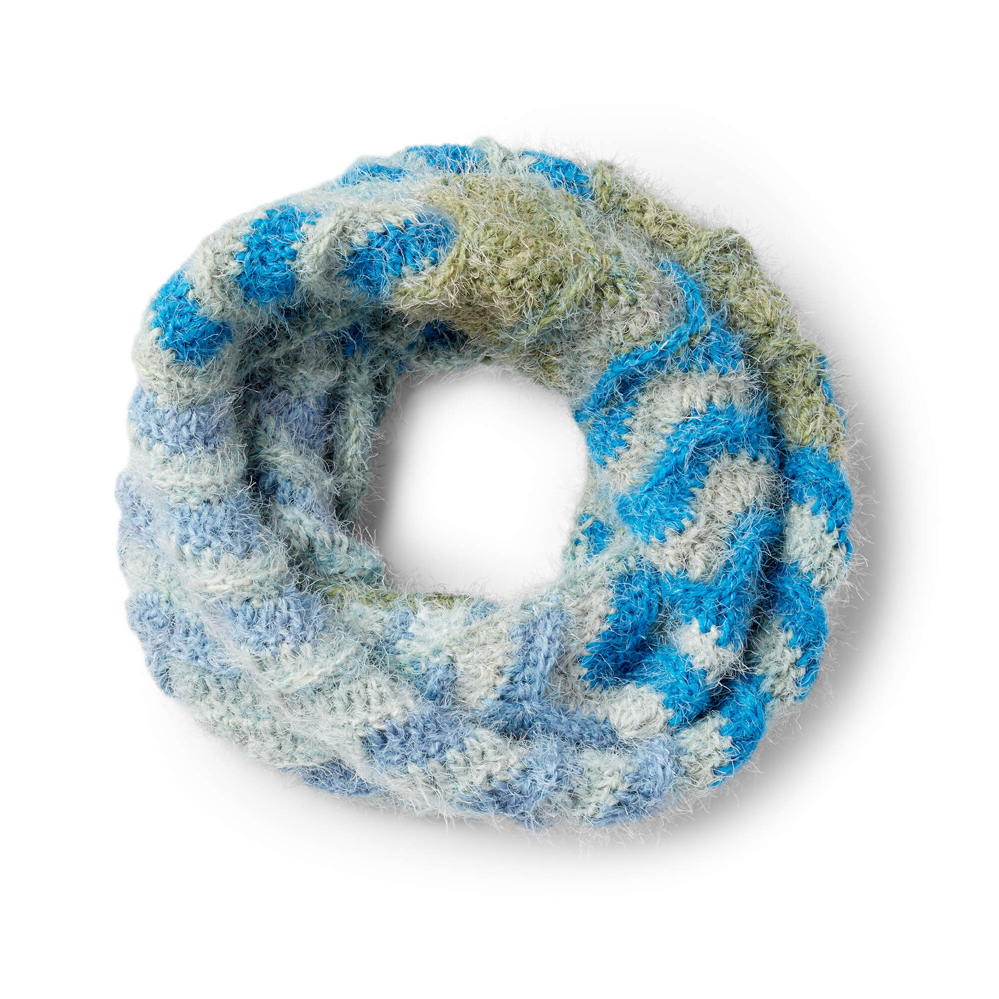 Free Easy Caron Ripple Effect Cowl Crochet Pattern | Yarnspirations