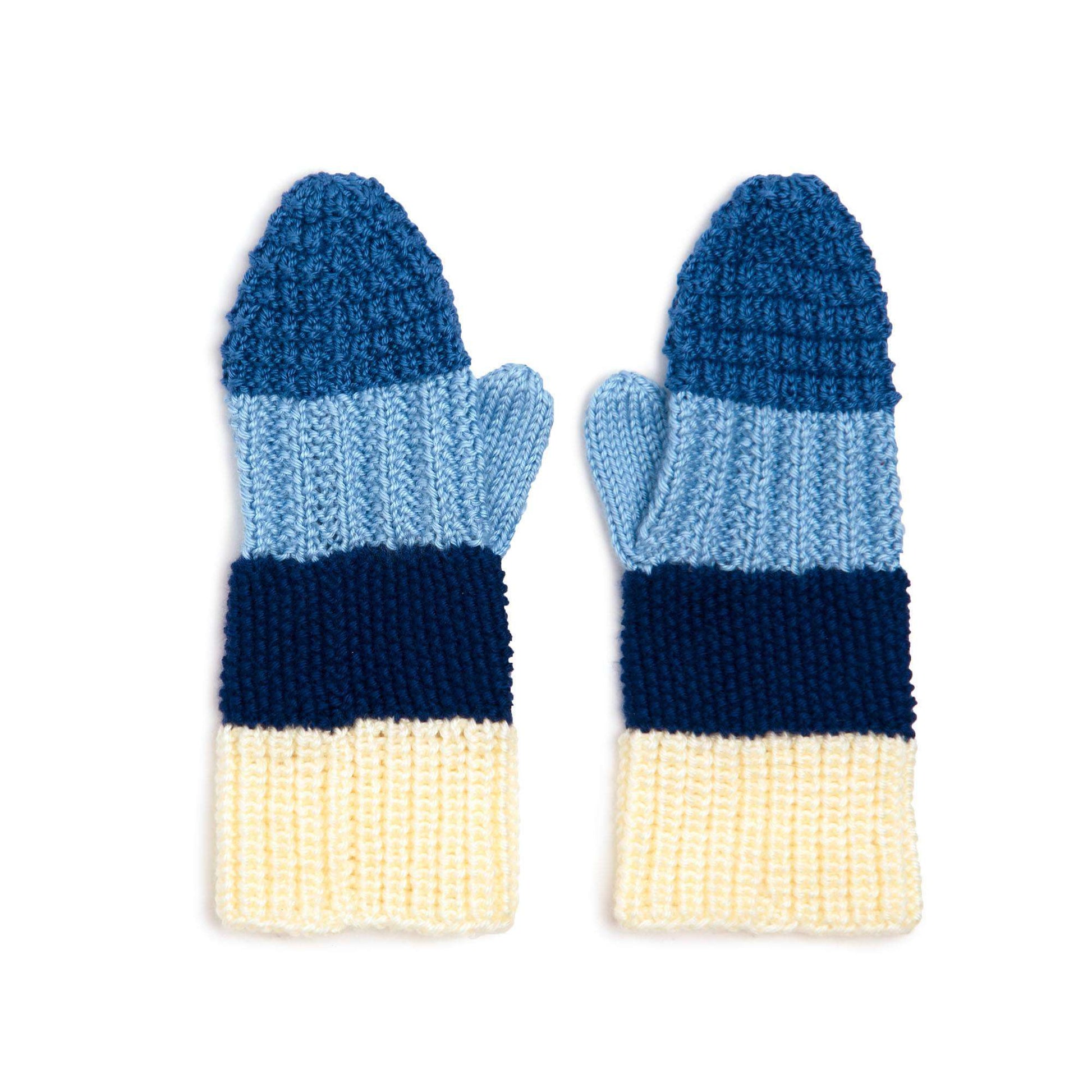 Caron Textured Knit Mittens | Yarnspirations