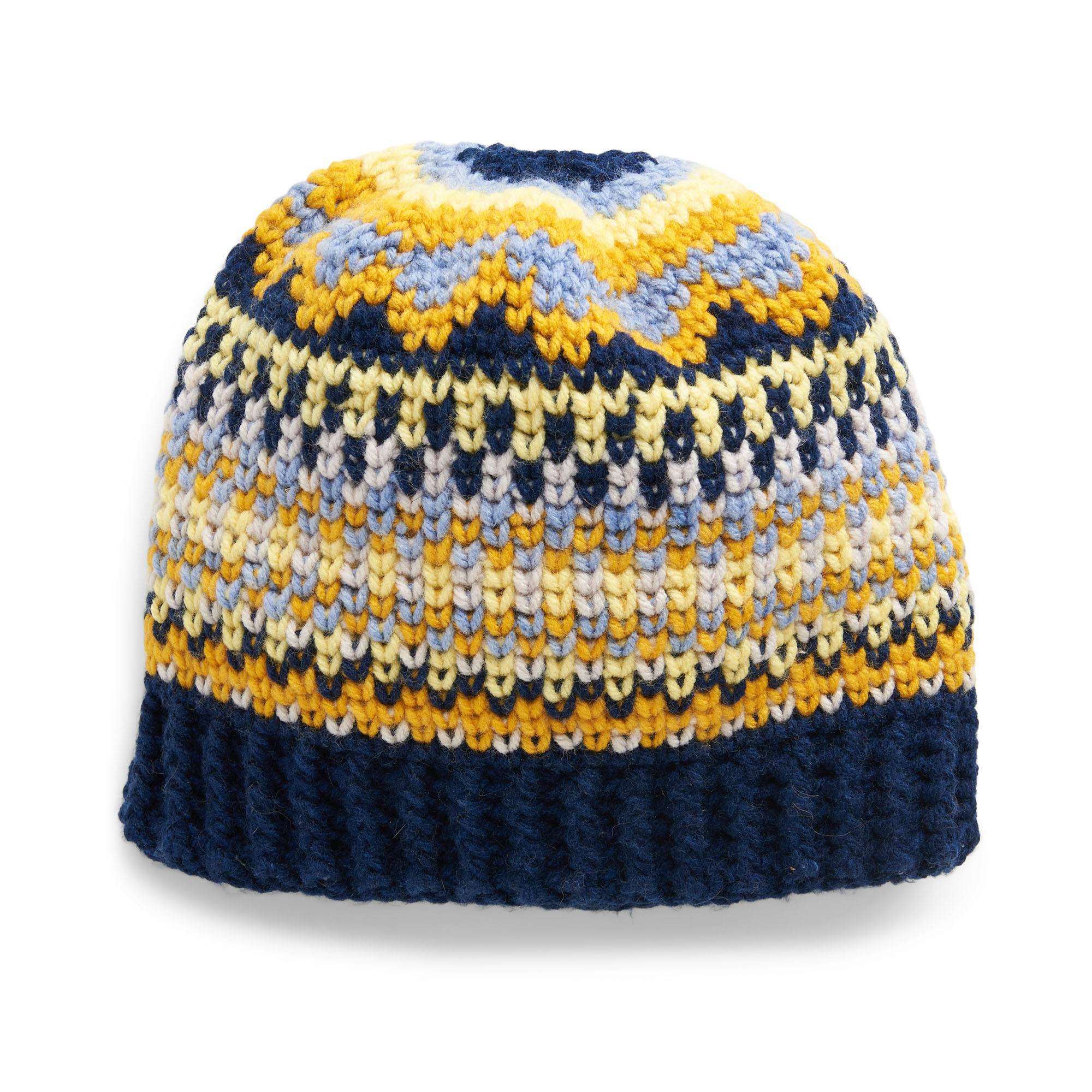 Free Caron Colorwork Hat Crochet Pattern | Yarnspirations