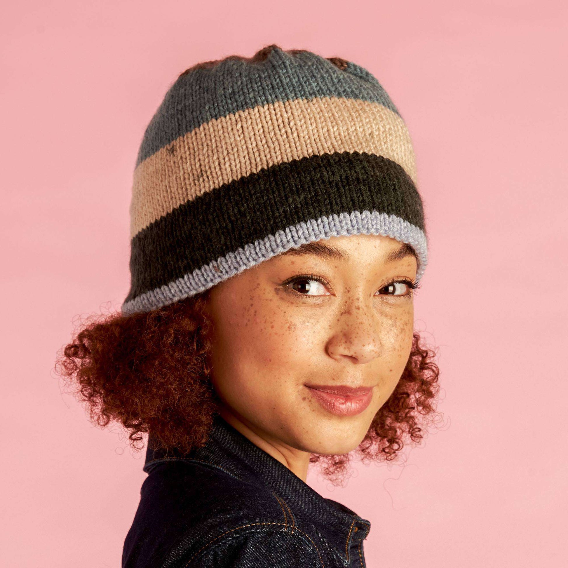 Free Easy Caron Adventurous Beginner Beanie Knitting Pattern ...