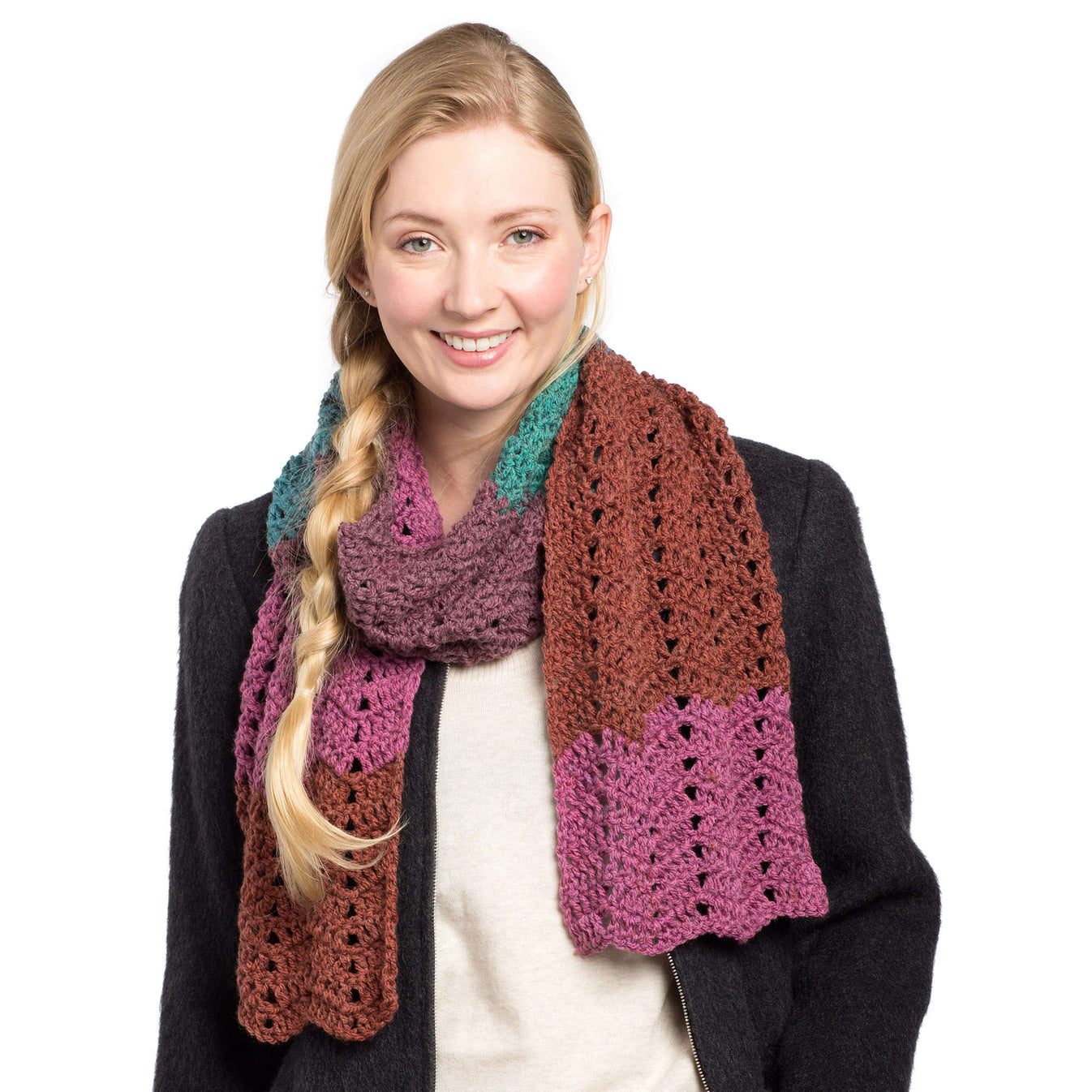 Free Easy Caron Waves Scarf Crochet Pattern | Yarnspirations