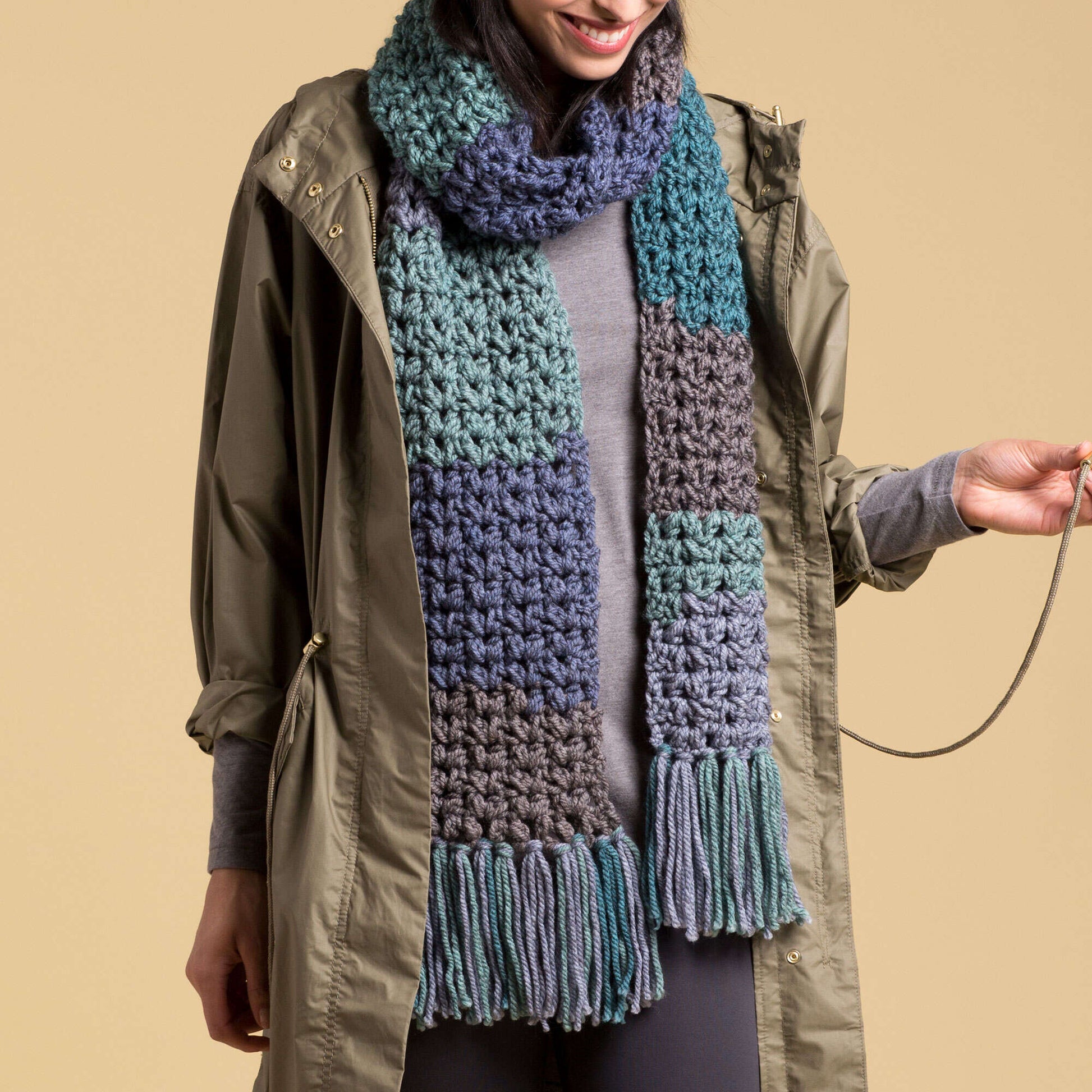 Free Easy Caron Winter Scarf Crochet Pattern | Yarnspirations