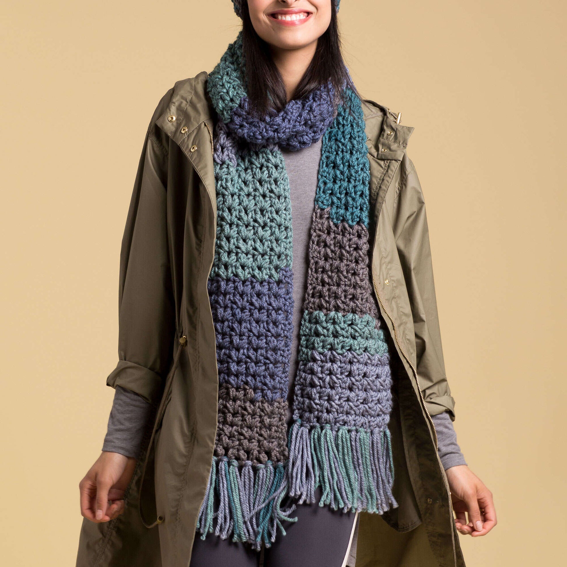 Free Easy Caron Winter Scarf Crochet Pattern | Yarnspirations