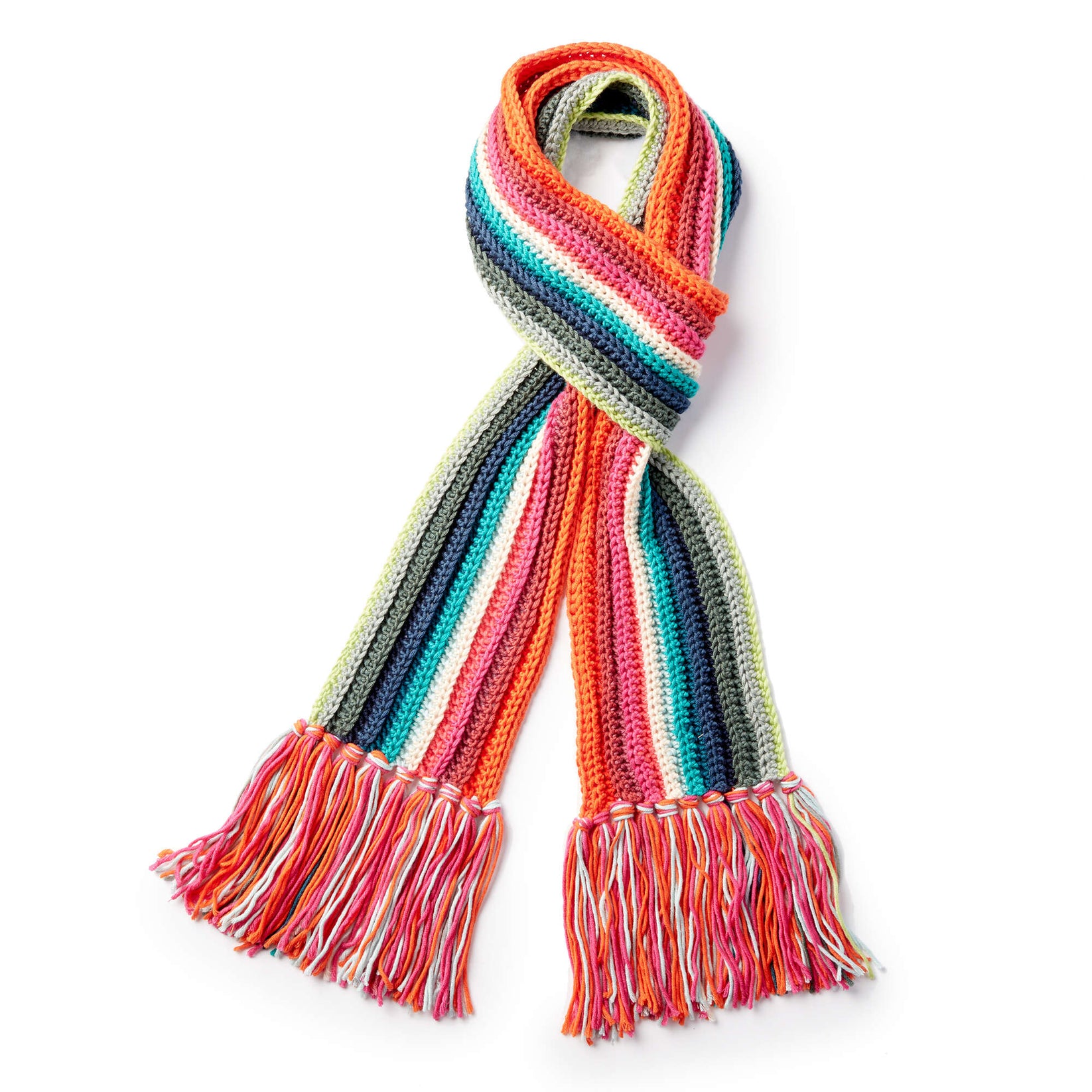 Free Easy Caron X Pantone Long Stripes Scarf Crochet Pattern ...