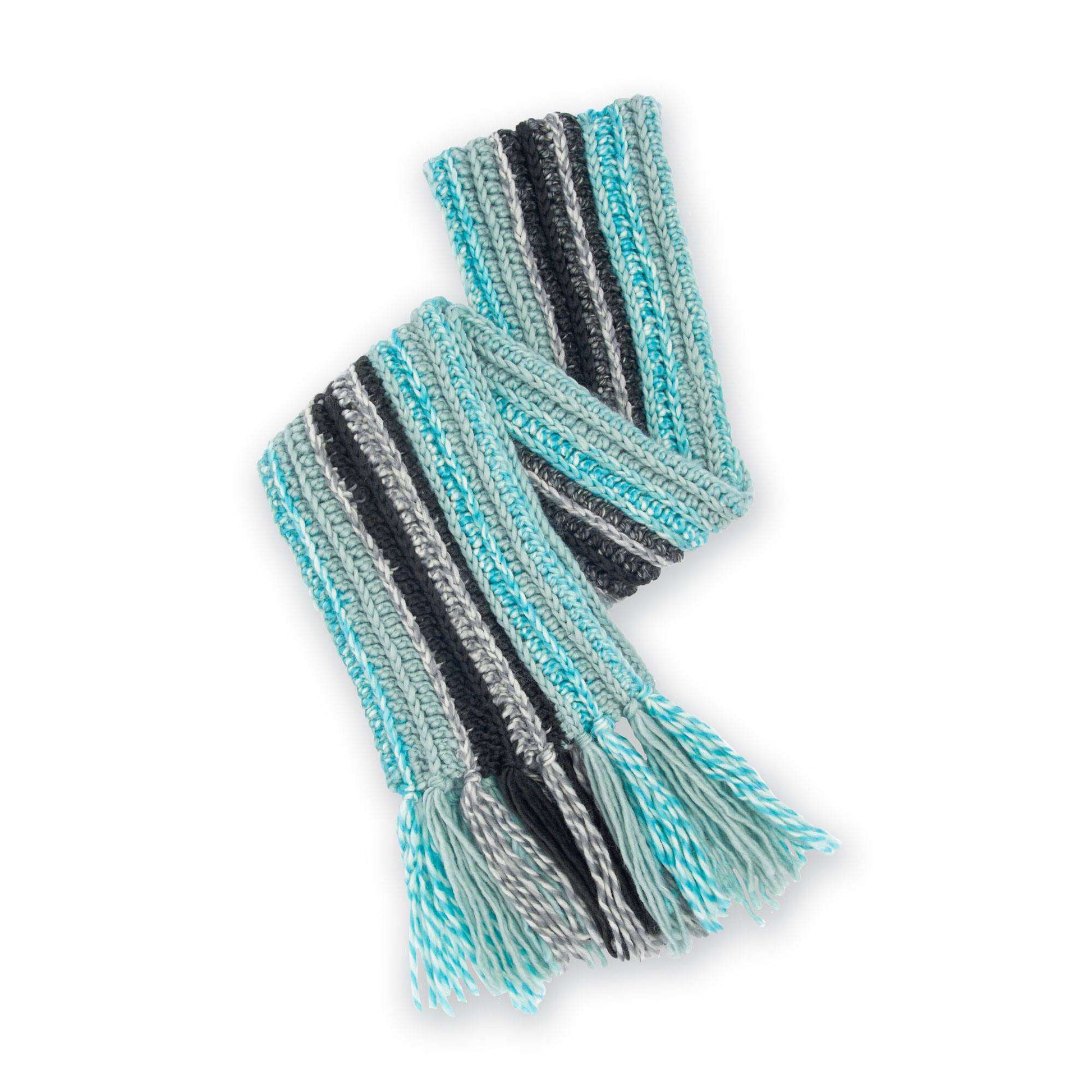 Free Easy Caron Taking Sides Scarf Crochet Pattern | Yarnspirations