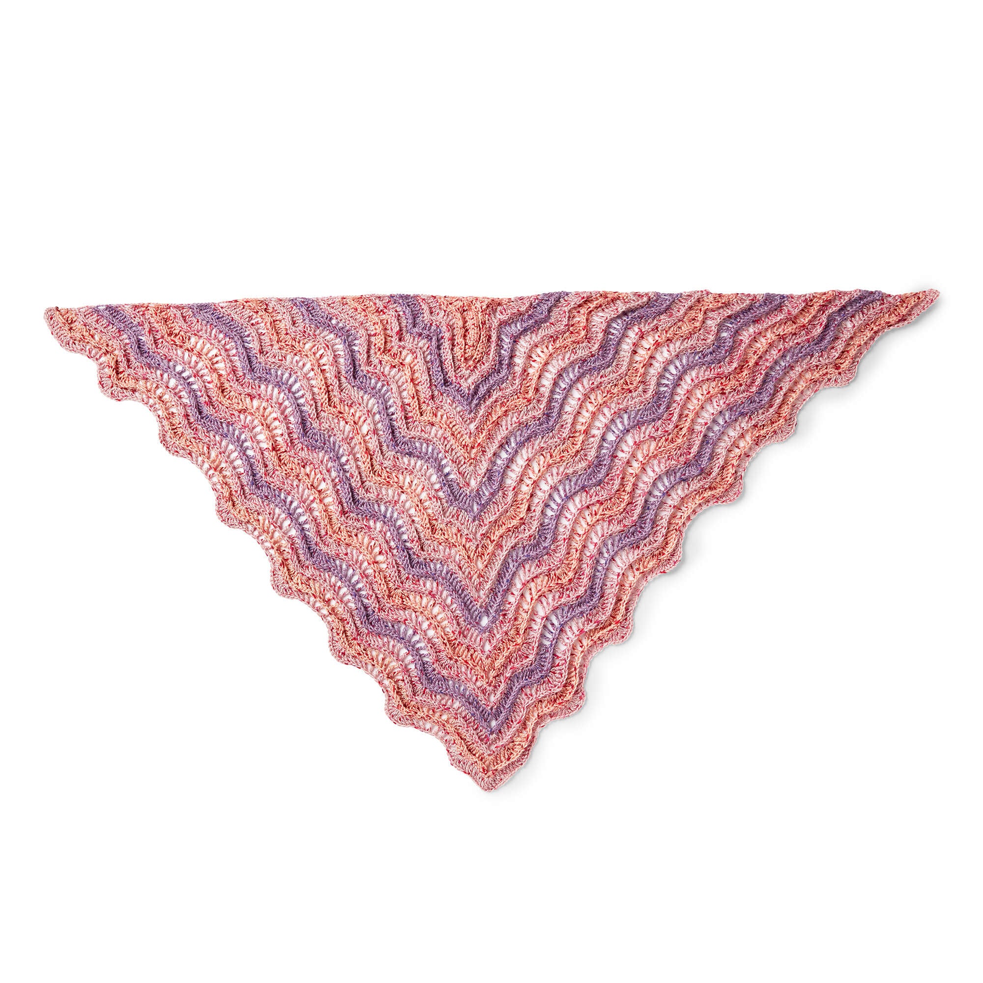 Free Caron on Crest of Wave Shawl Crochet Pattern | Yarnspirations
