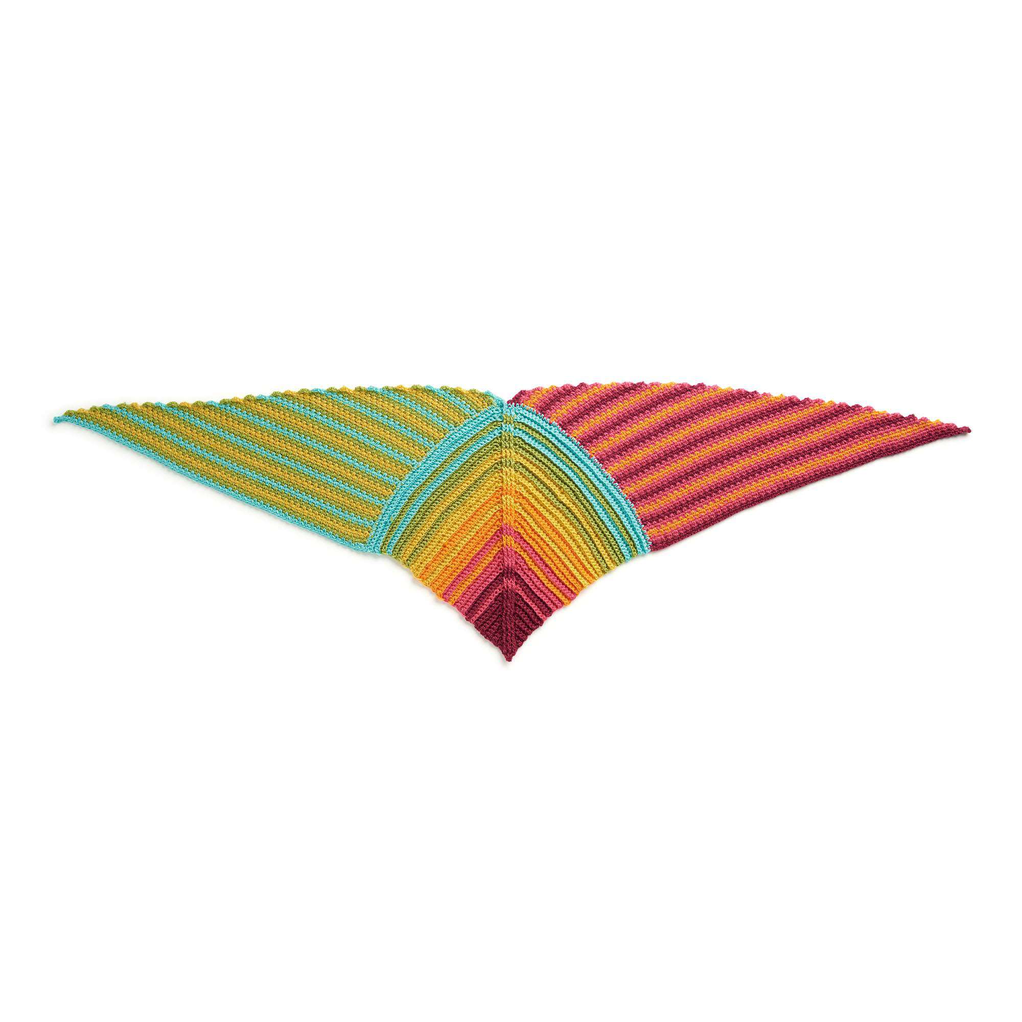 Free Caron Mitered Ridges Shawl Crochet Pattern | Yarnspirations