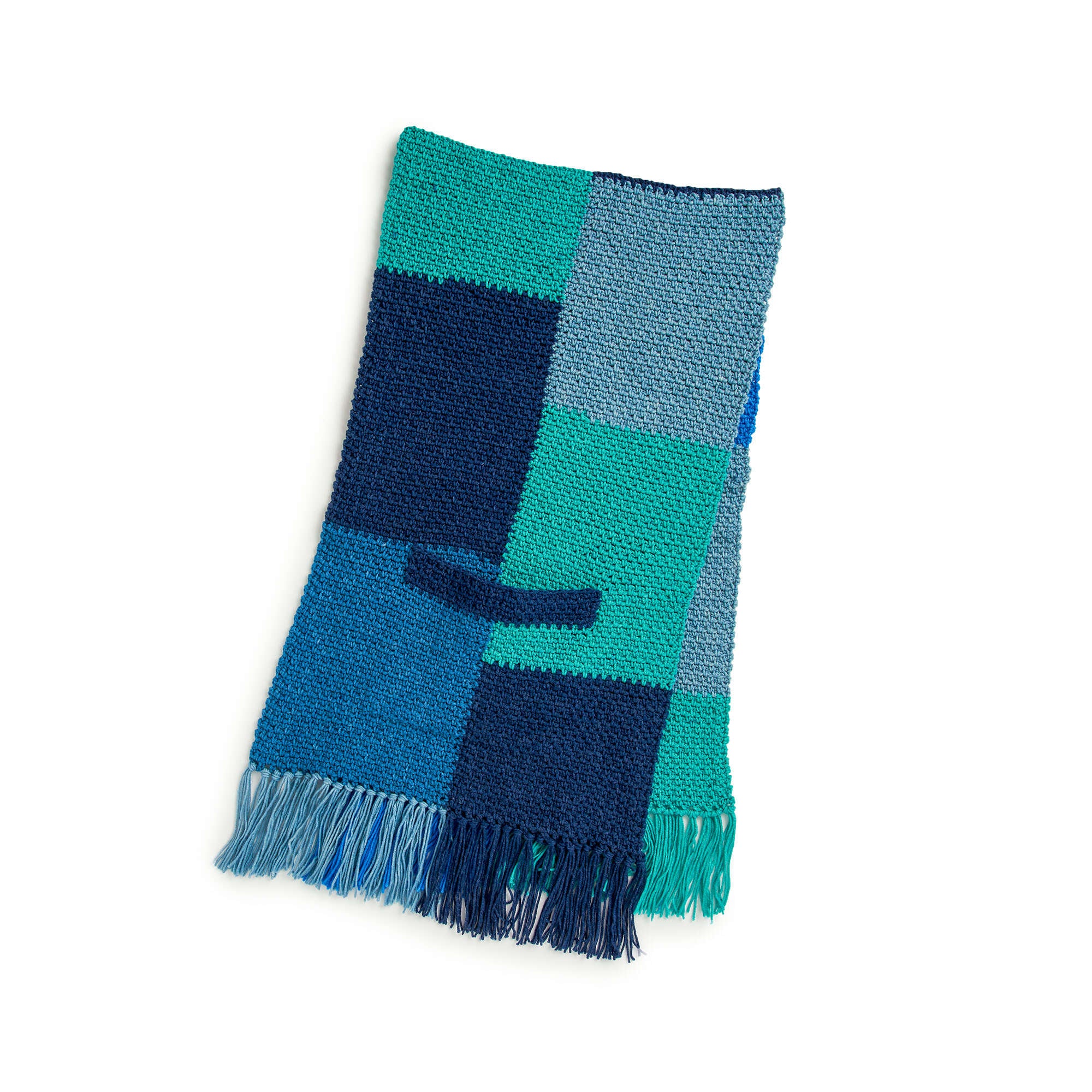 Free Easy Caron Color Block Pocket Shawl Crochet Pattern | Yarnspirations